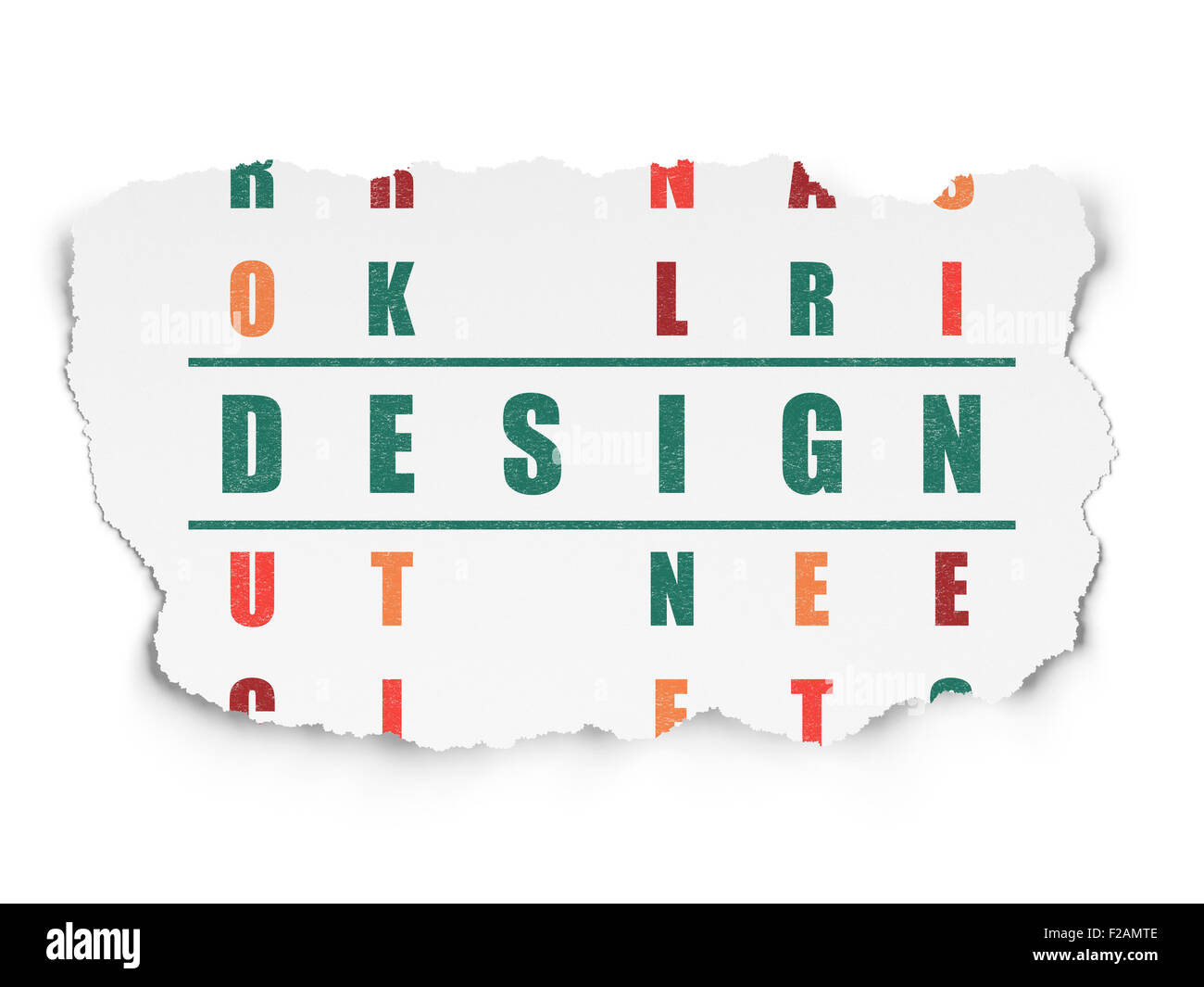 Advertising concept: word Design in solving Crossword Puzzle Stock ...