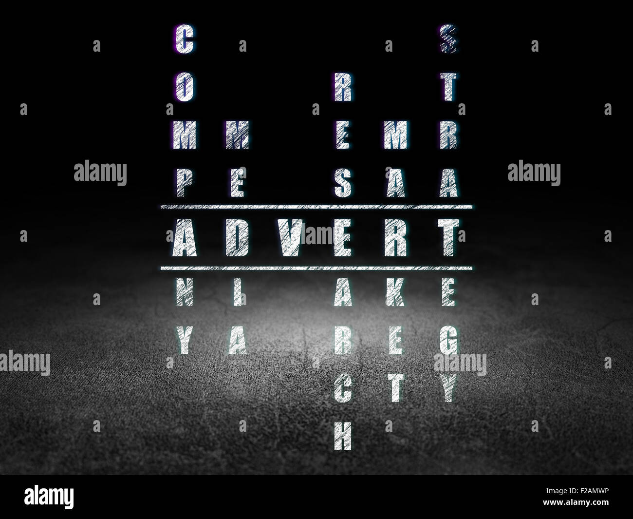 Advertising concept: word Advert in solving Crossword Puzzle Stock ...