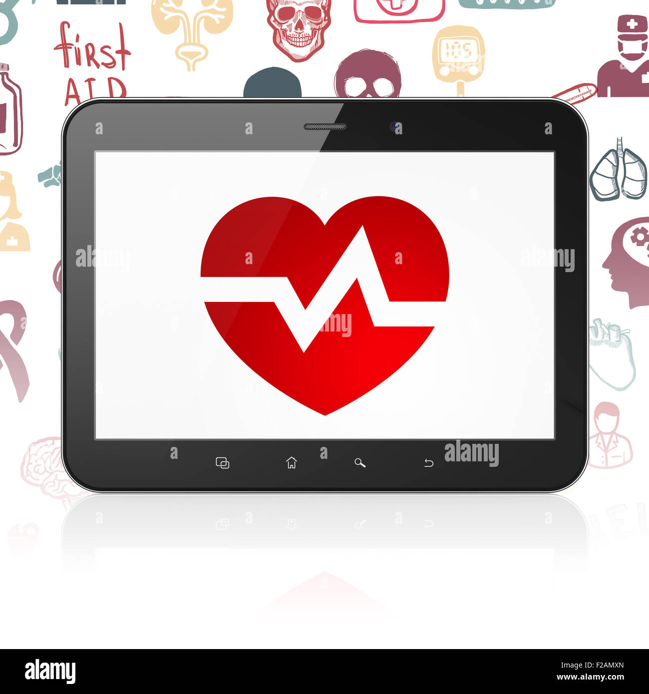 Healthcare concept: Tablet Computer with Heart on display Stock Photo ...