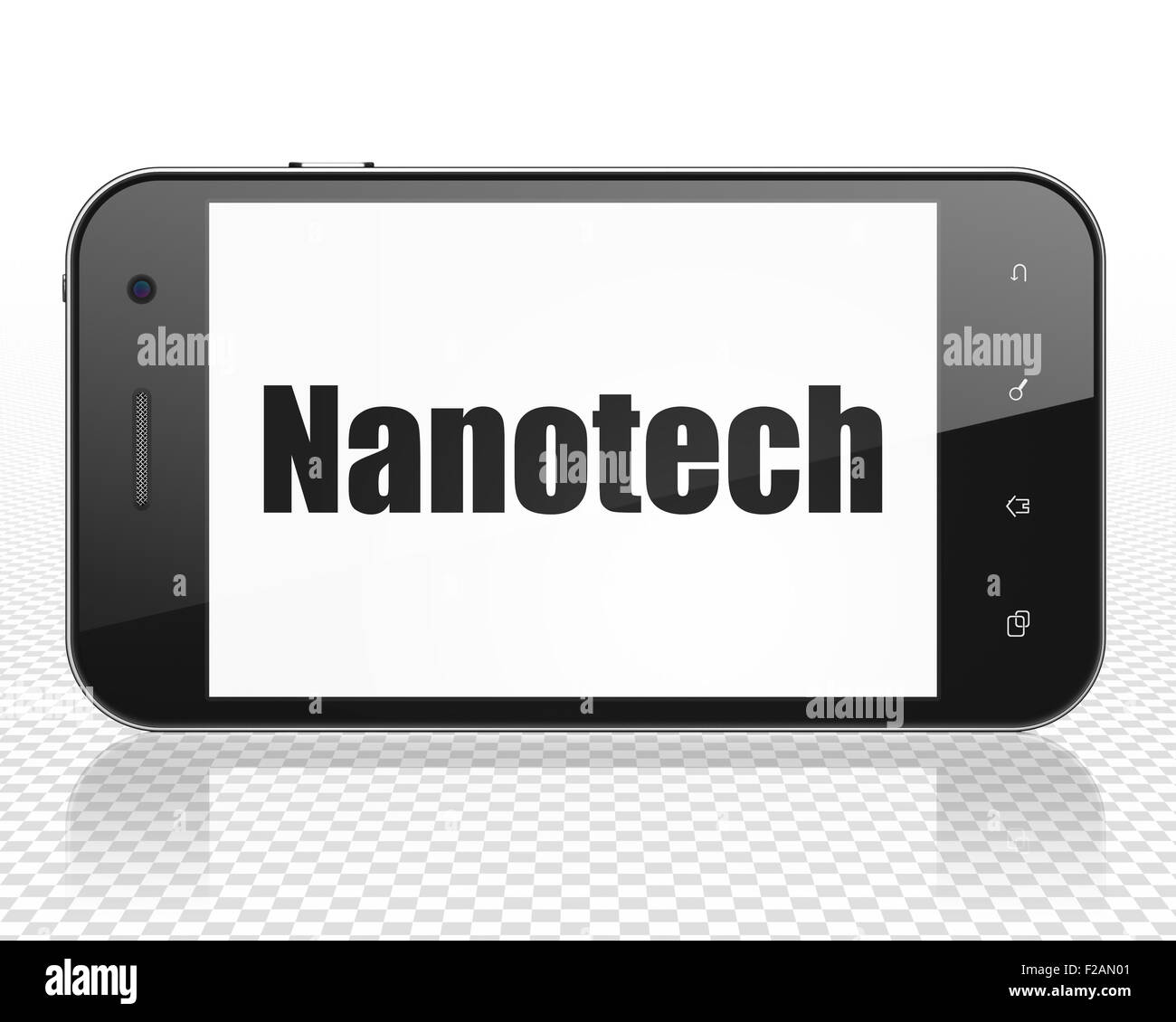 Science concept: Smartphone with Nanotech on display Stock Photo - Alamy