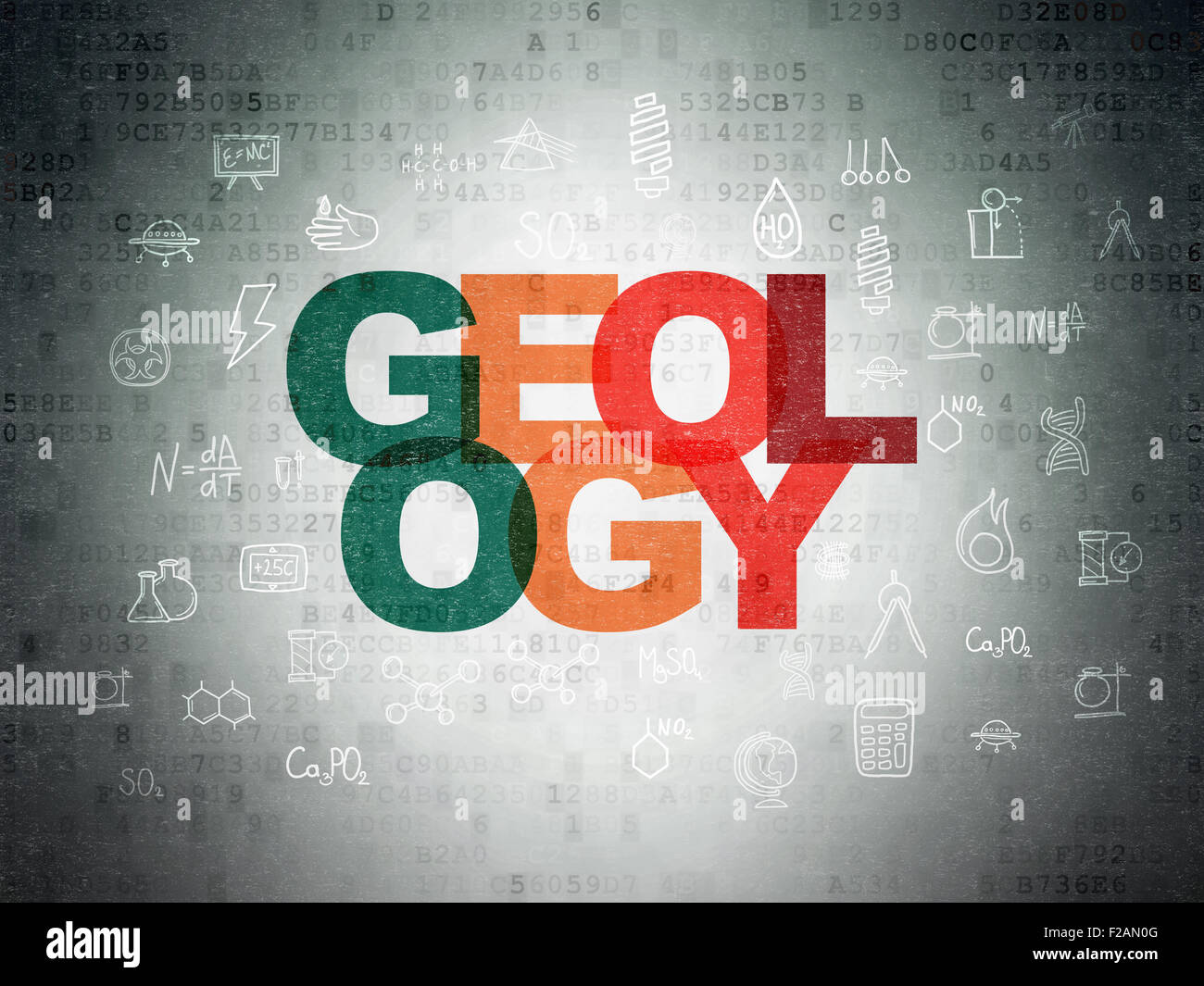 Science concept: Geology on Digital Paper background Stock Photo - Alamy