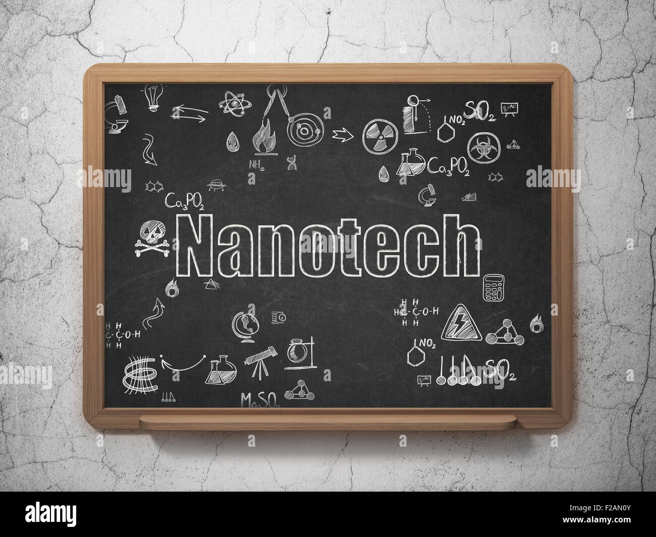 Science concept: Nanotech on School Board background Stock Photo - Alamy