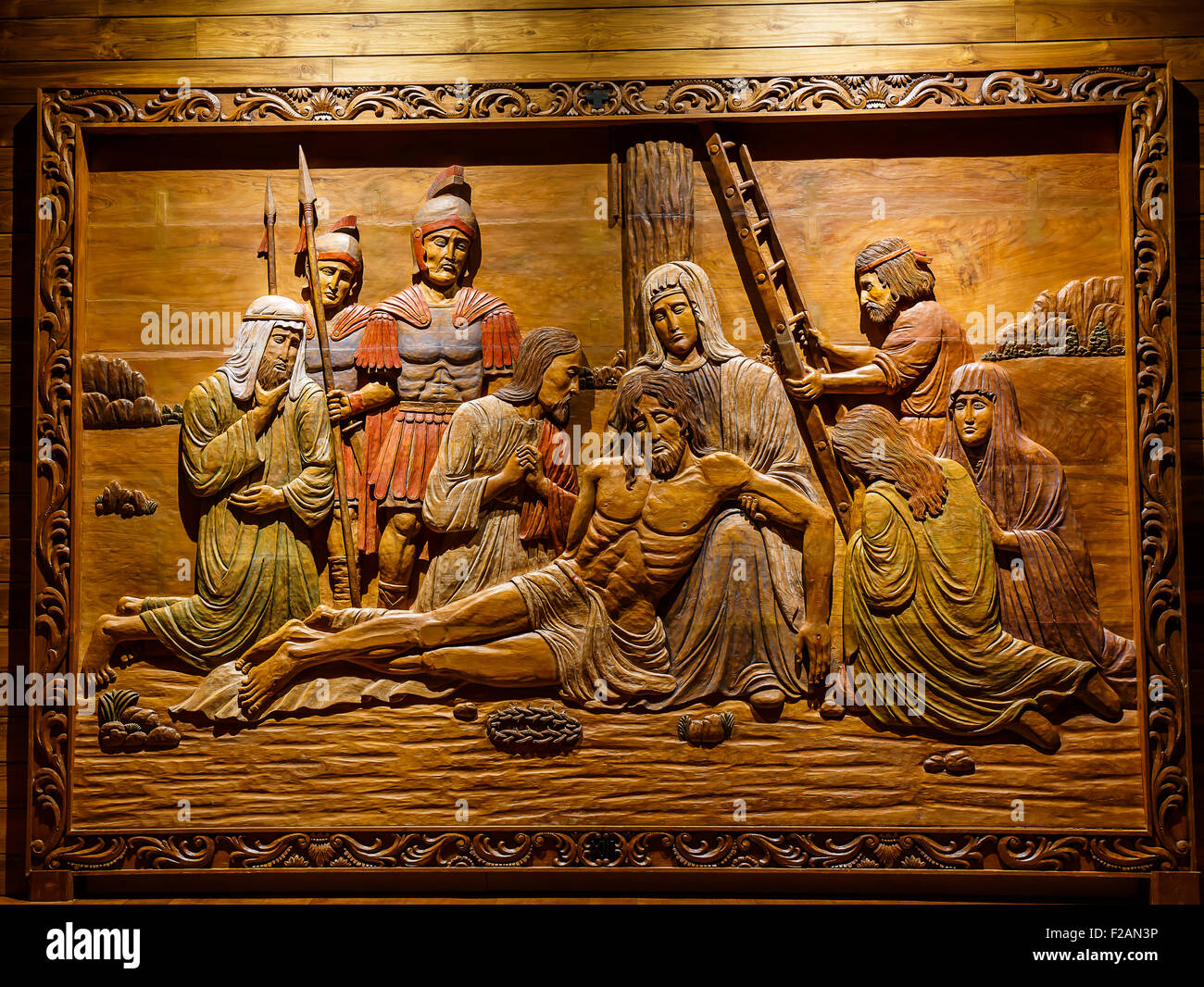 Jesus Wood Carving Stock Photo - Alamy