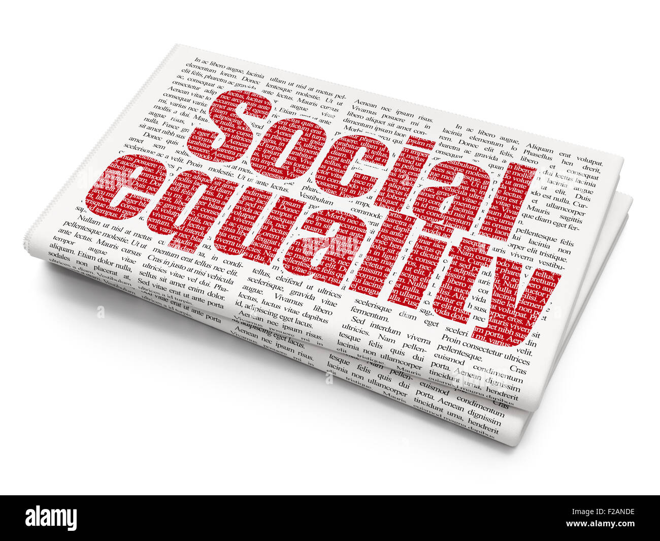 Politics concept: Social Equality on Newspaper background Stock Photo ...