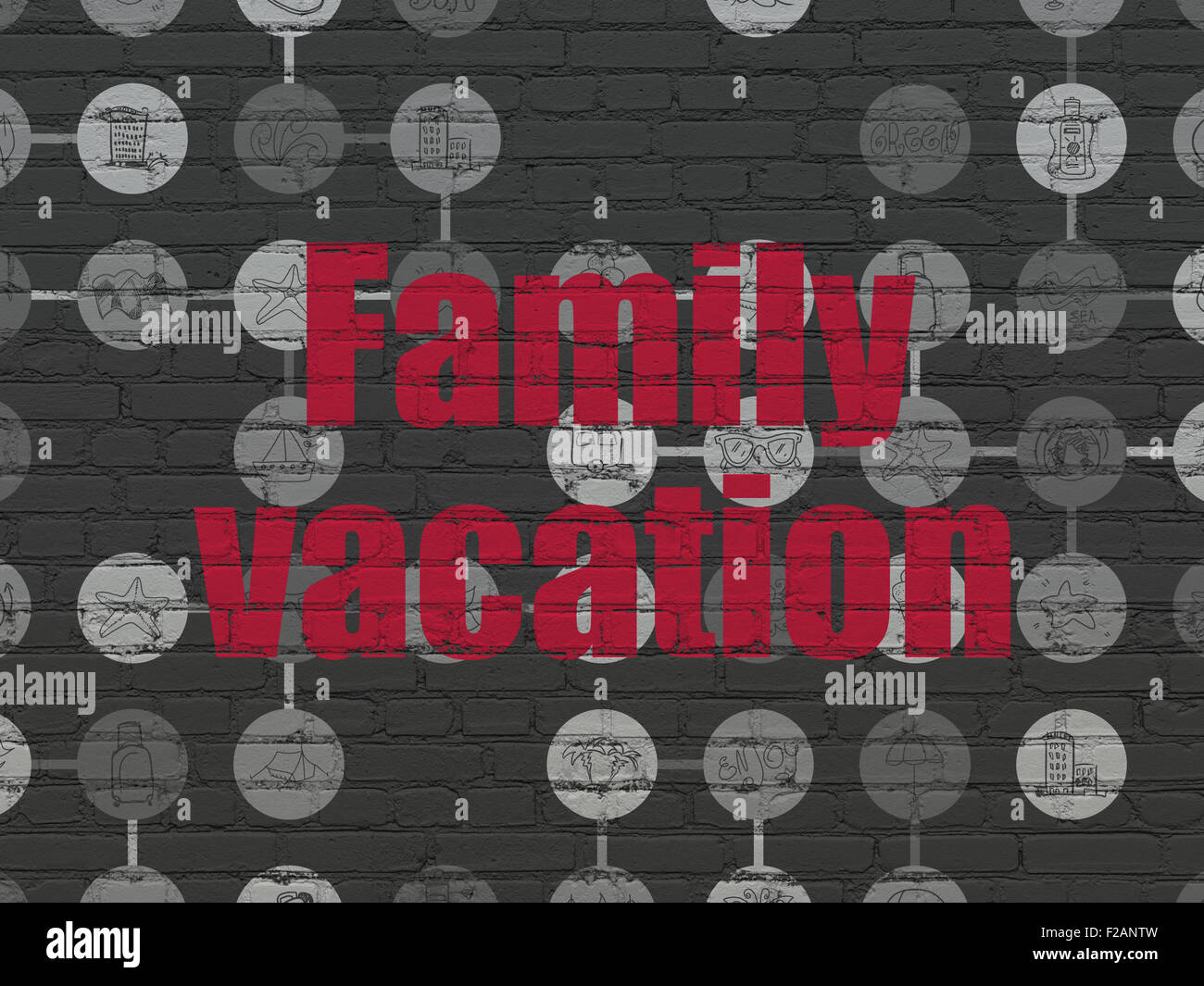 Travel concept: Family Vacation on wall background Stock Photo - Alamy