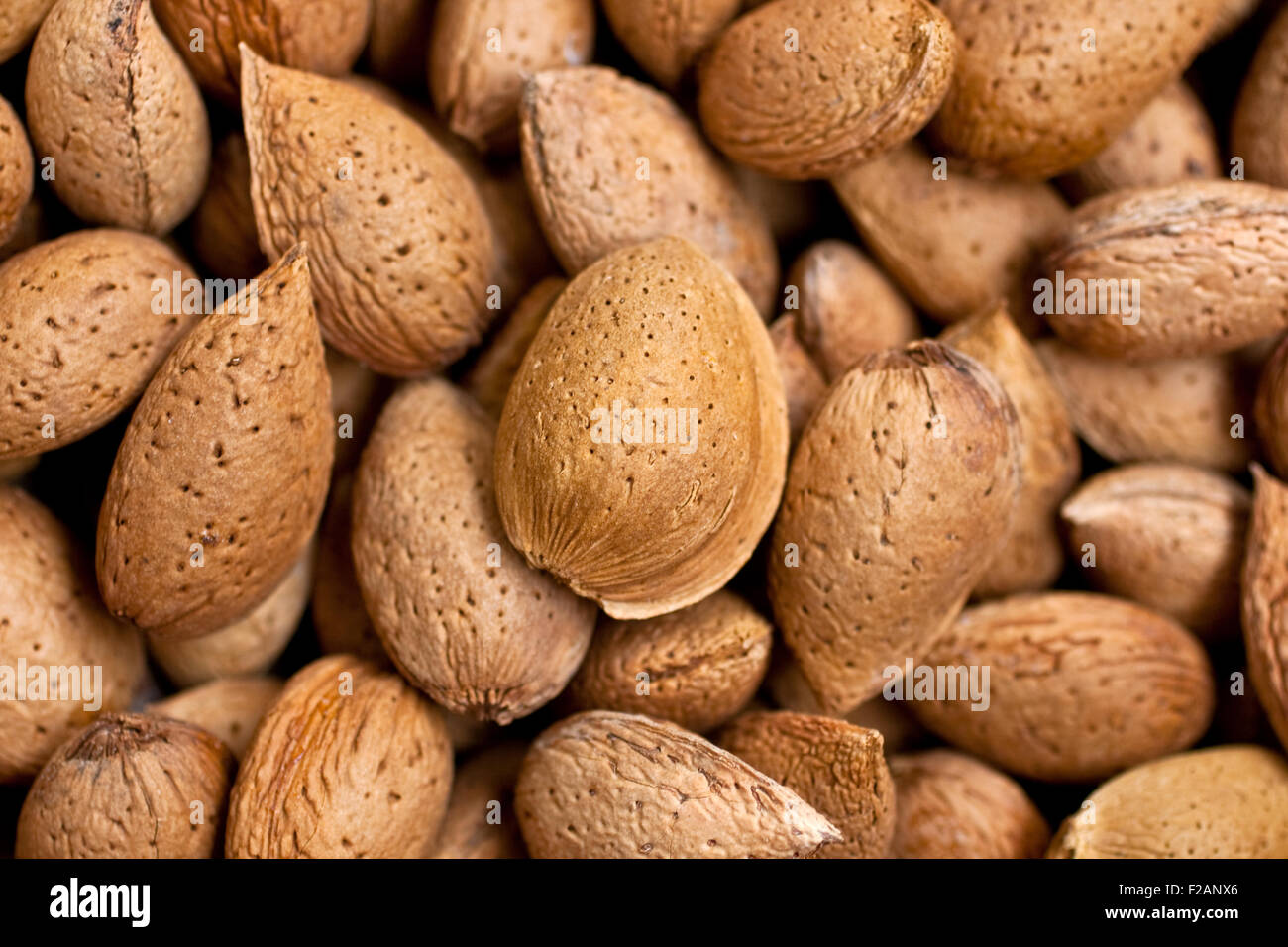 Photo of fresh almonds background Stock Photo - Alamy