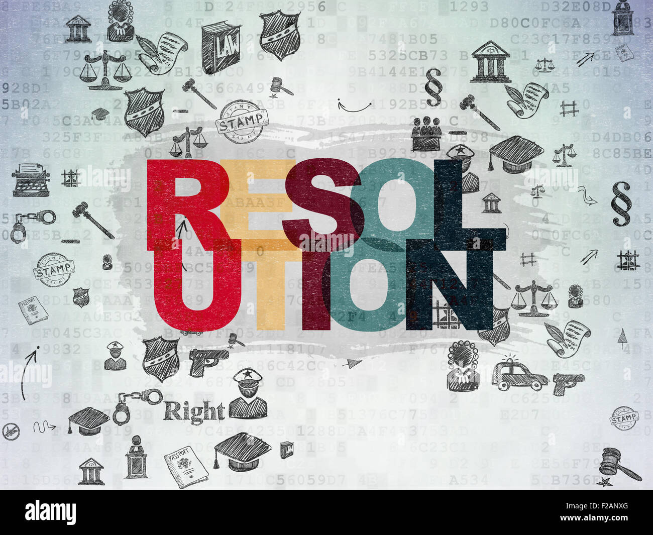 Law concept: Resolution on Digital Paper background Stock Photo - Alamy