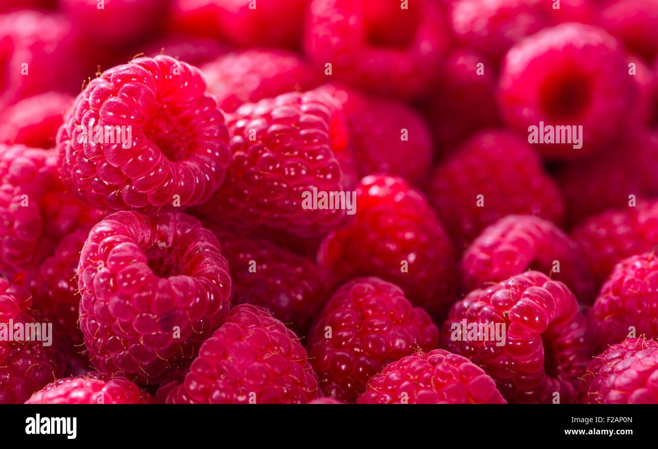 Raspberries as detailed close-up shot food background image Stock Photo ...