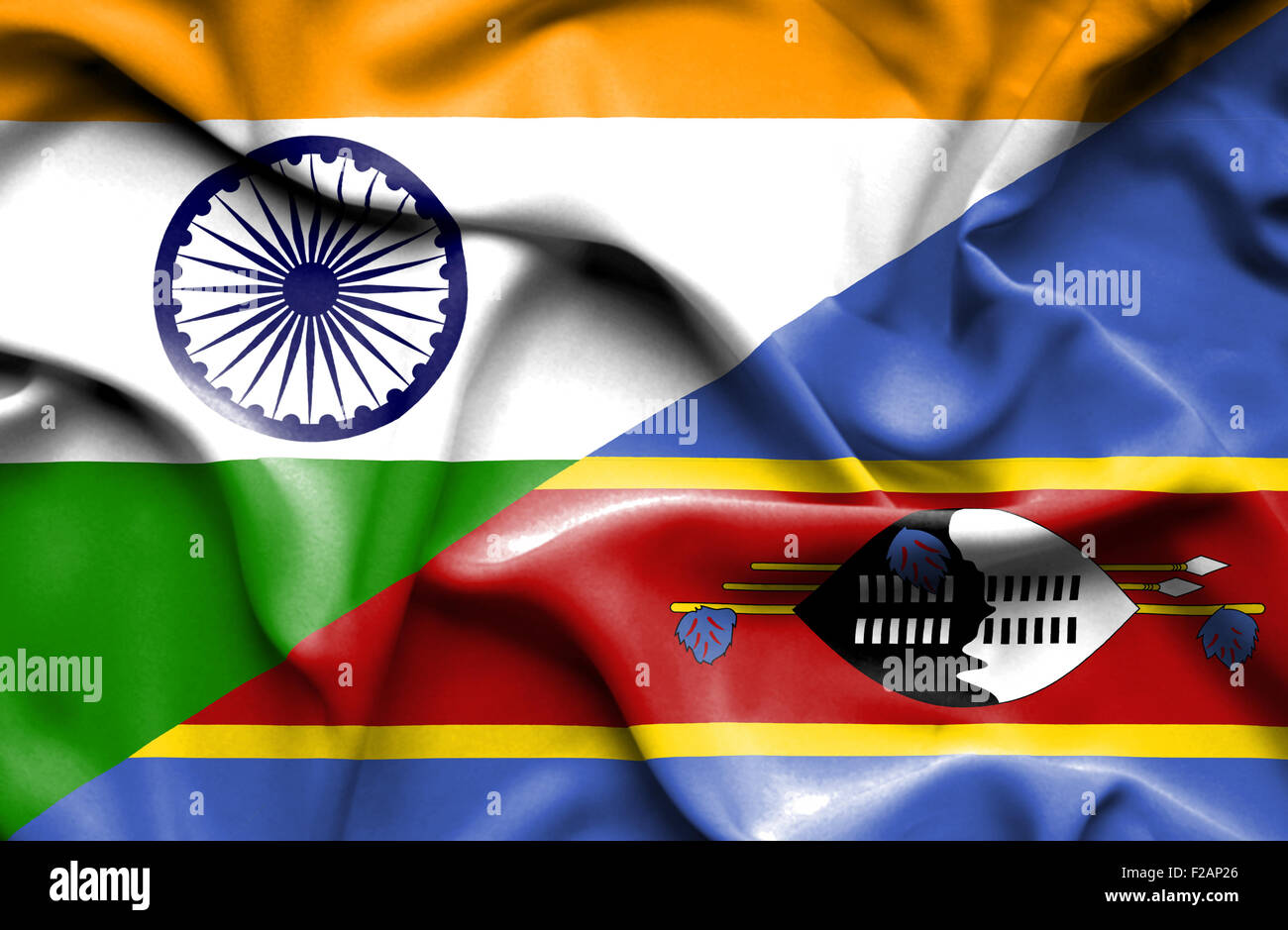 Waving flag of Swazliand and Stock Photo - Alamy