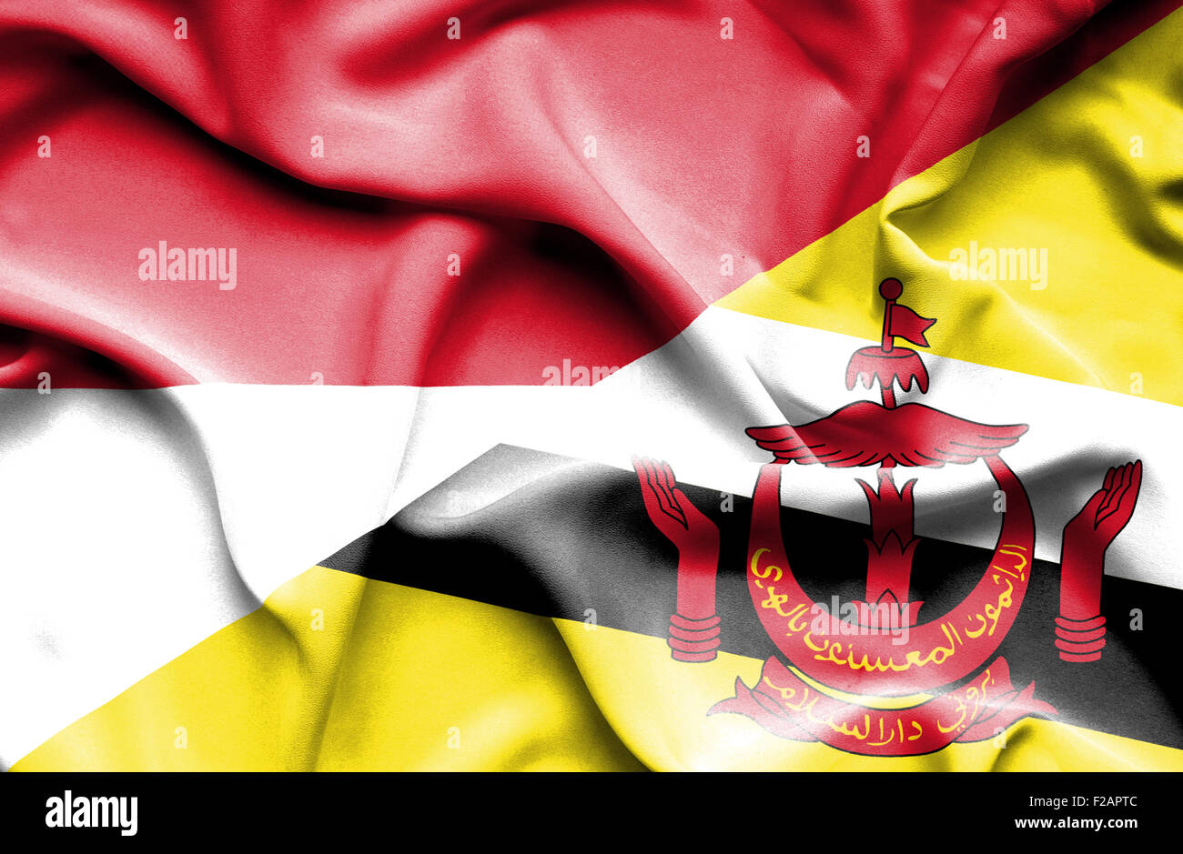 Indonesia brunei flag hi-res stock photography and images - Alamy