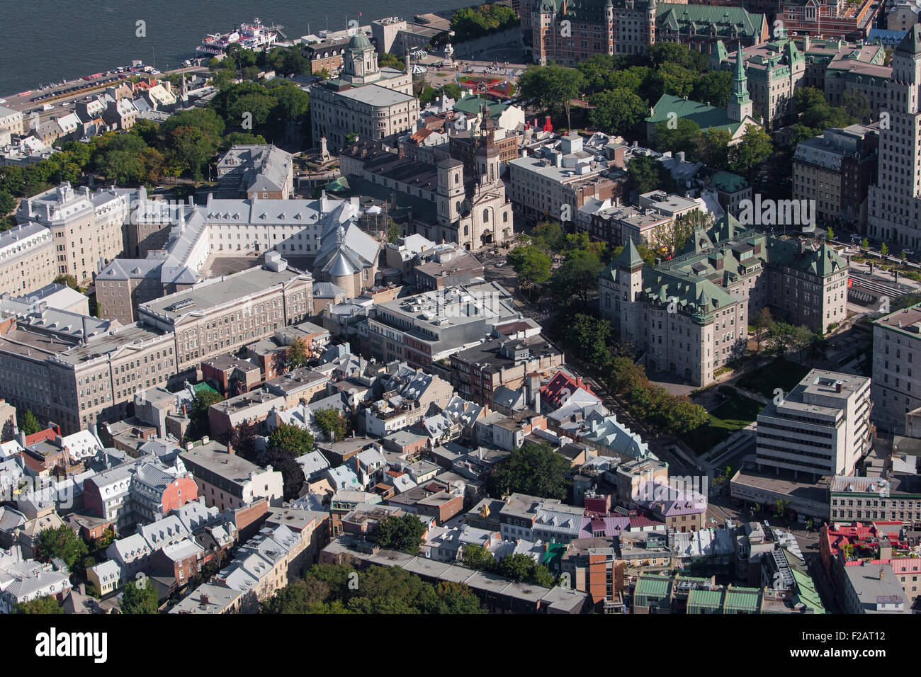 The Vieux-Quebec (old-town district) is pictured in this aerial photo ...