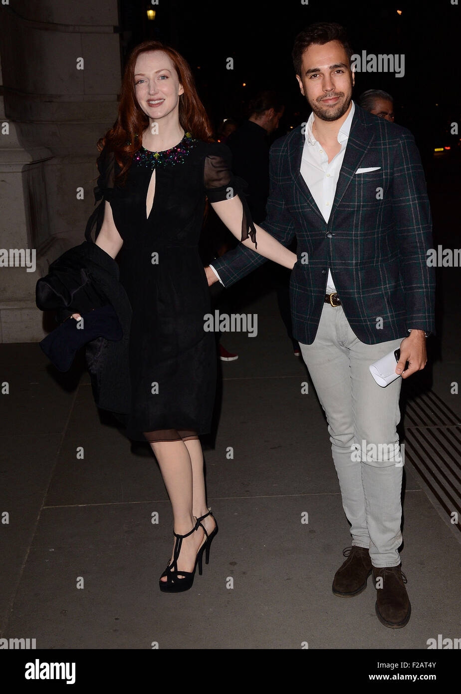 London , UK. Olivia Grant and Diego Bivero-Volpe at the Wedding Dresses ...