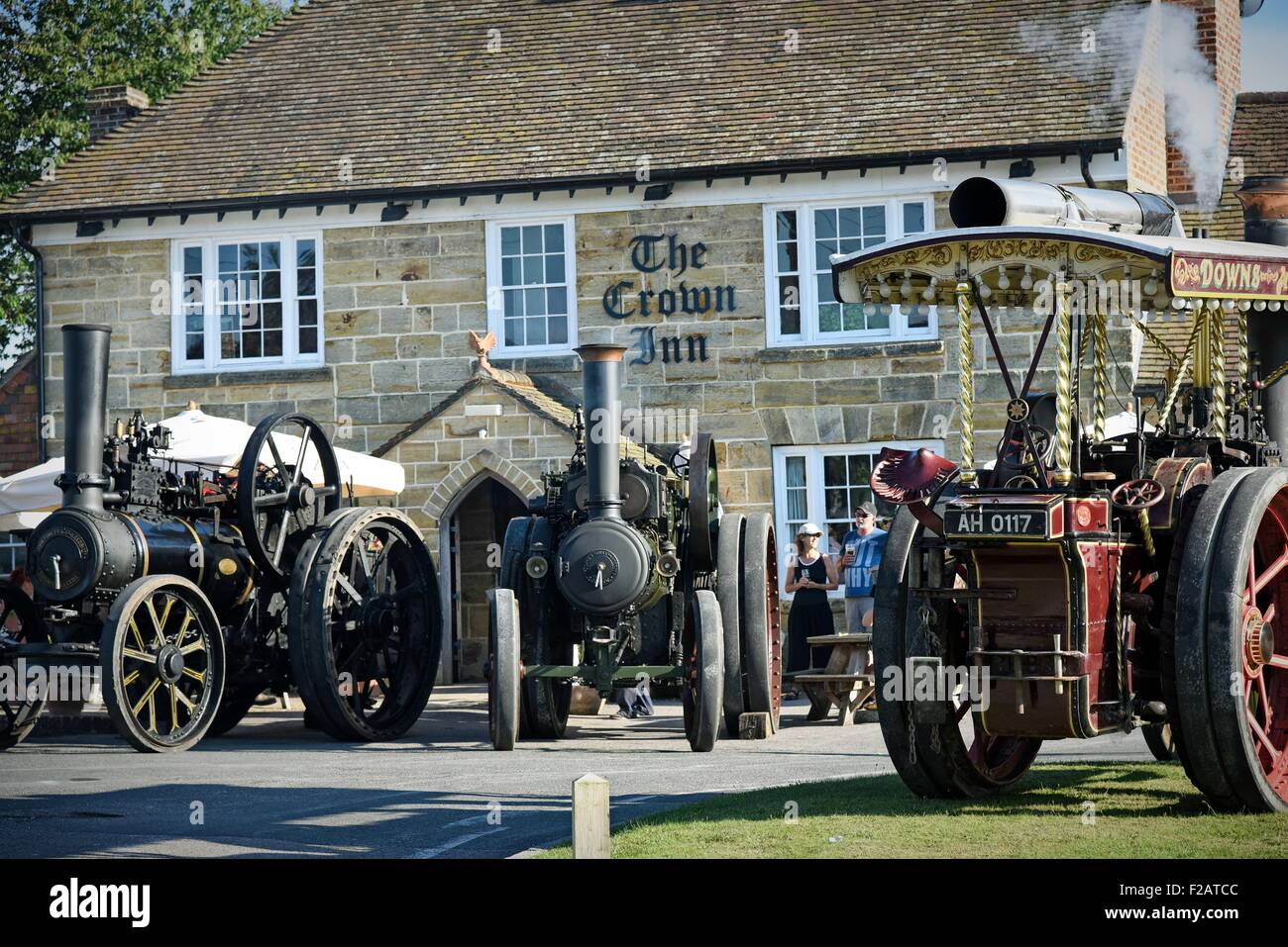 Horsted Keynes West Sussex UK Steam traction engine rally The Crown Inn ...