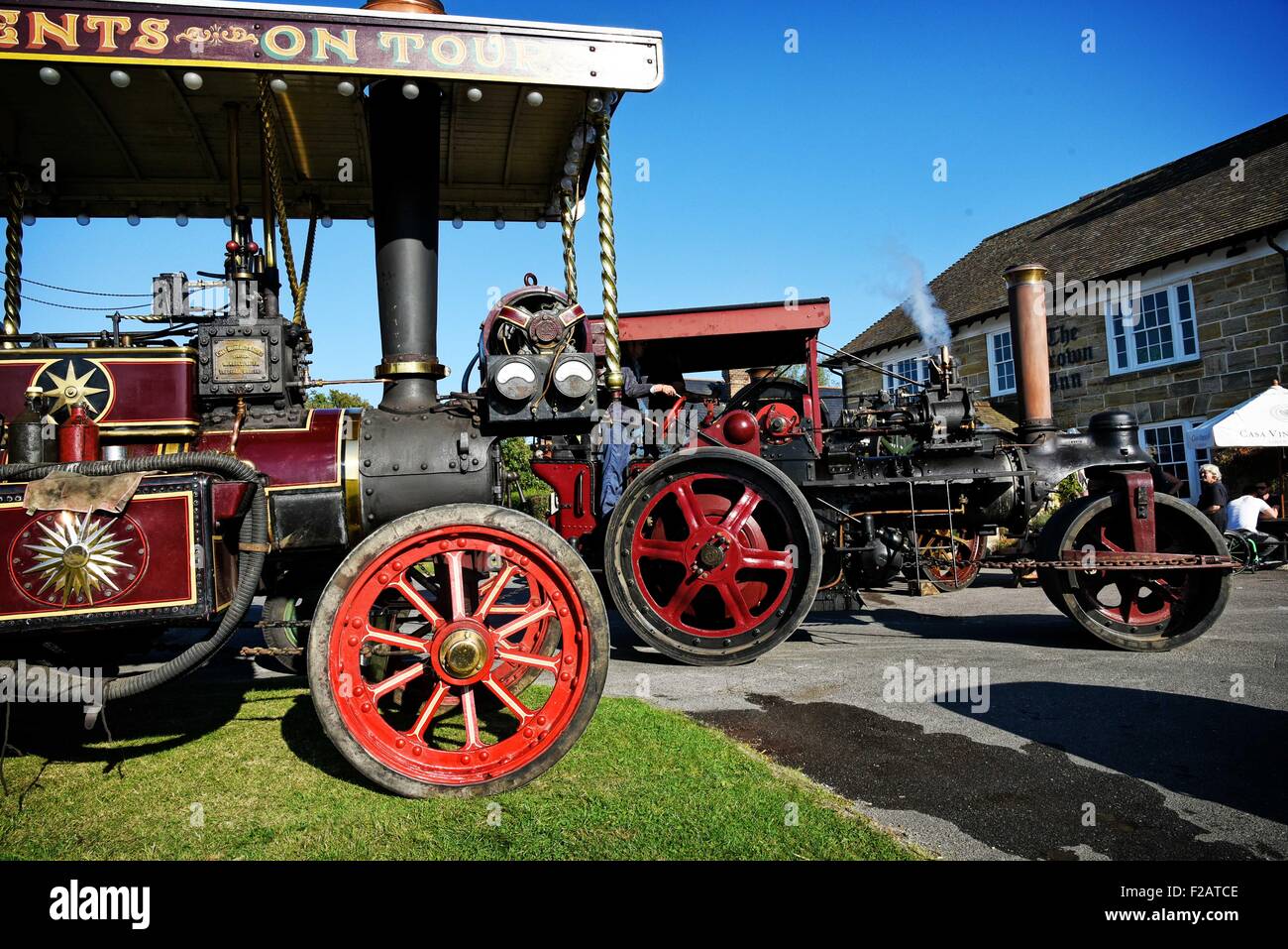 Horsted Keynes West Sussex UK Steam traction engine rally The Crown Inn ...