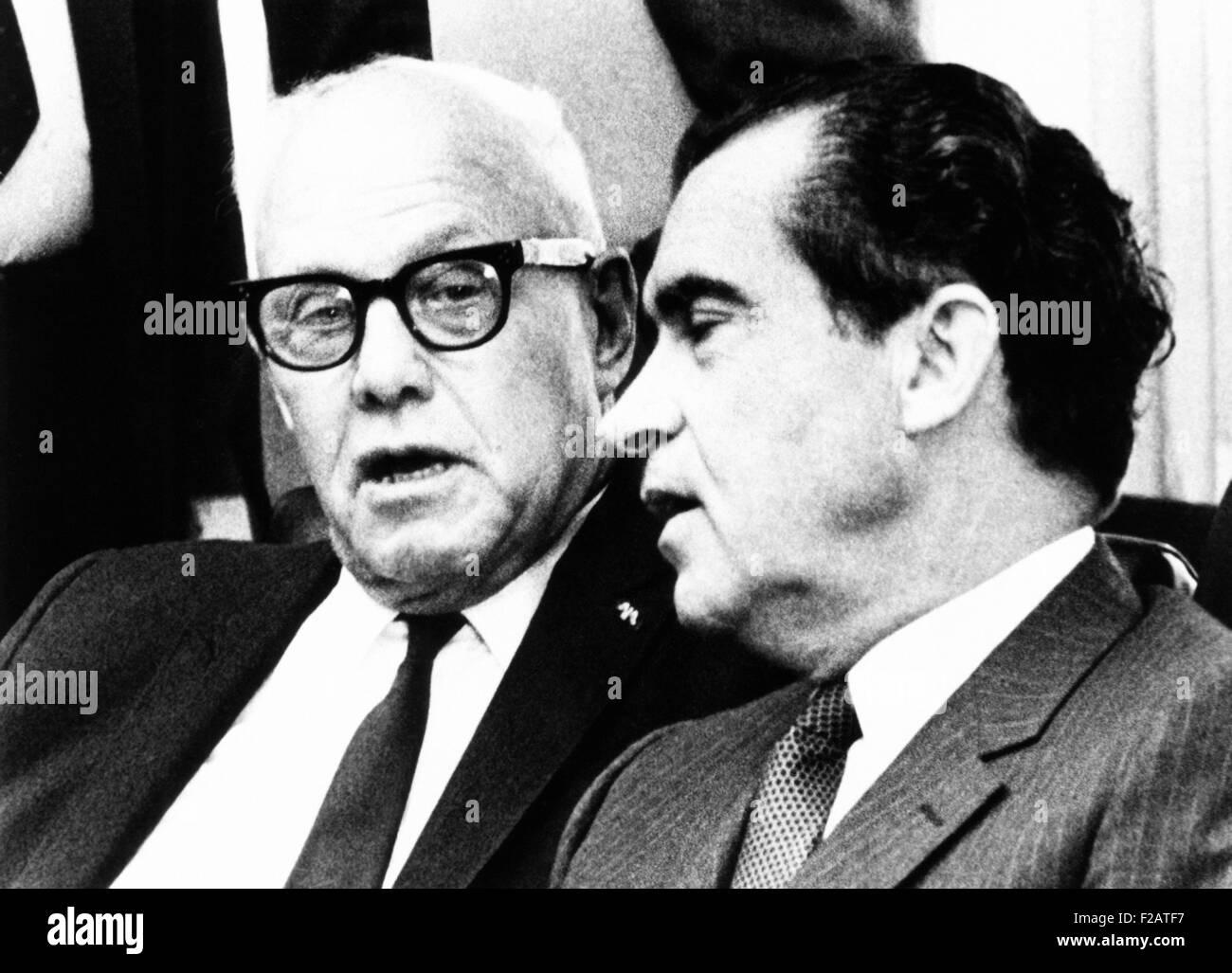 President Richard Nixon with AFL-CIO President George Meany, May 5 ...