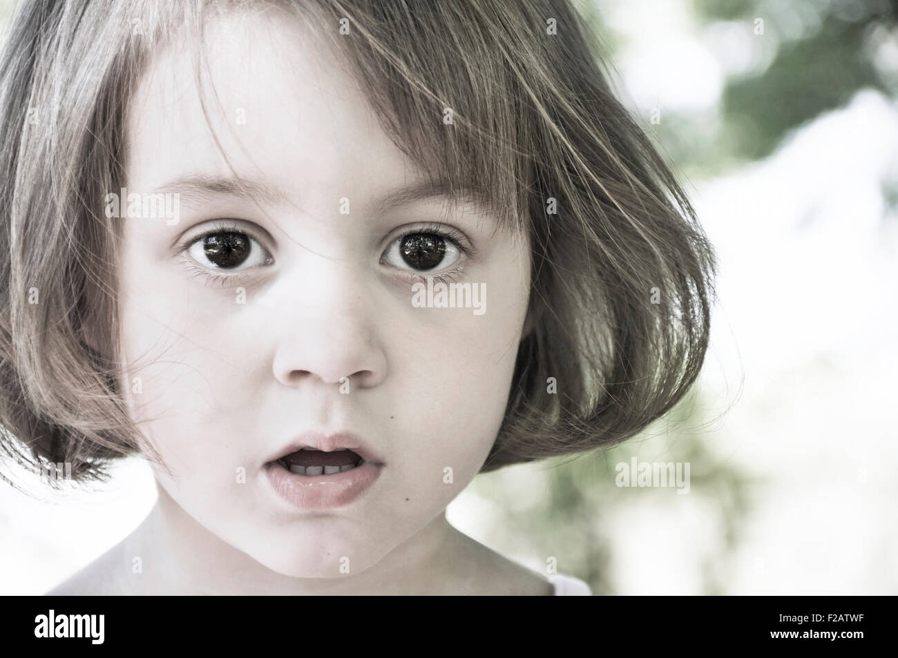 Portrait of girl in awe Stock Photo - Alamy