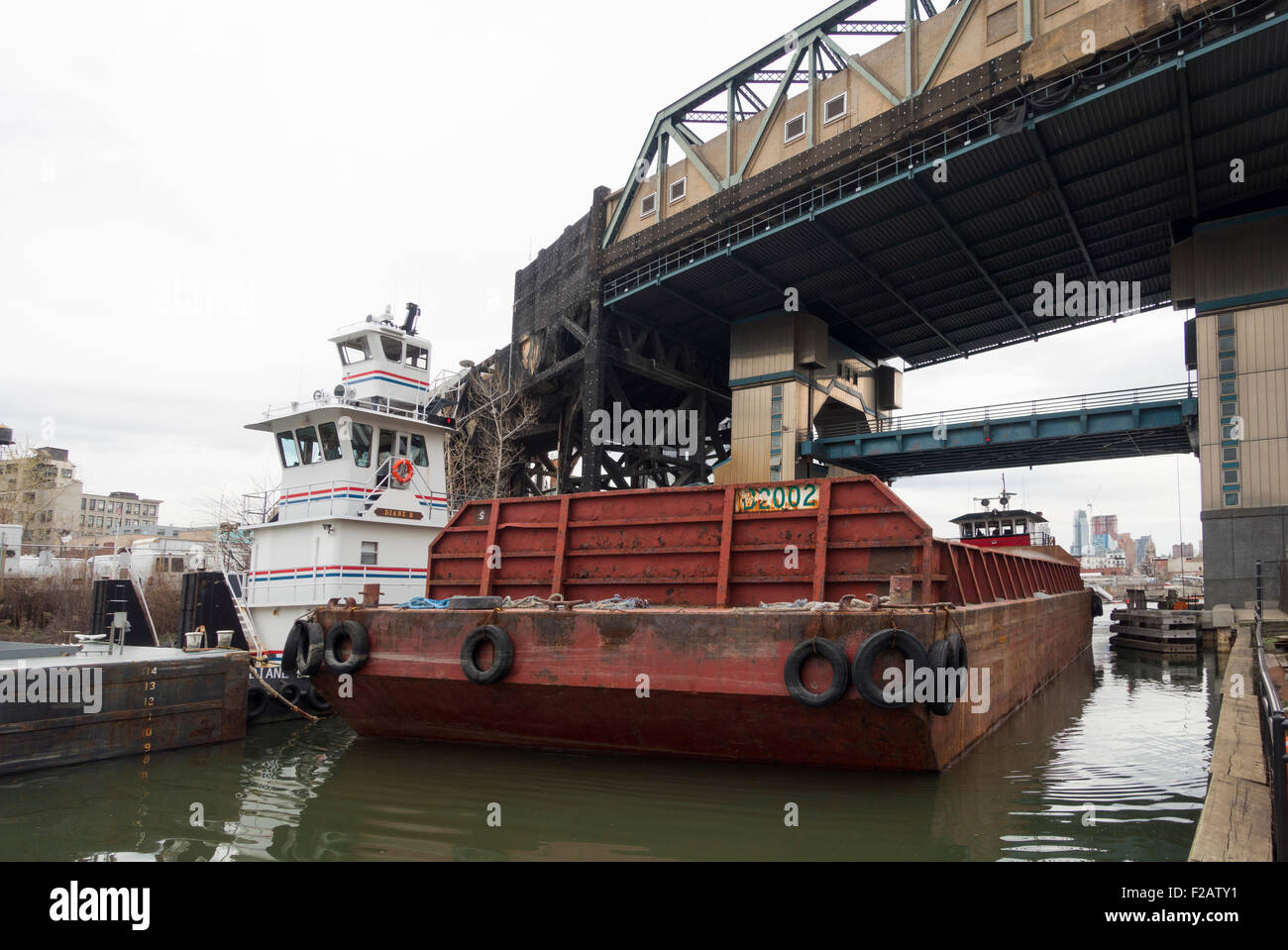 Gowanus Canal Brooklyn New York creek superfund Stock Photo - Alamy