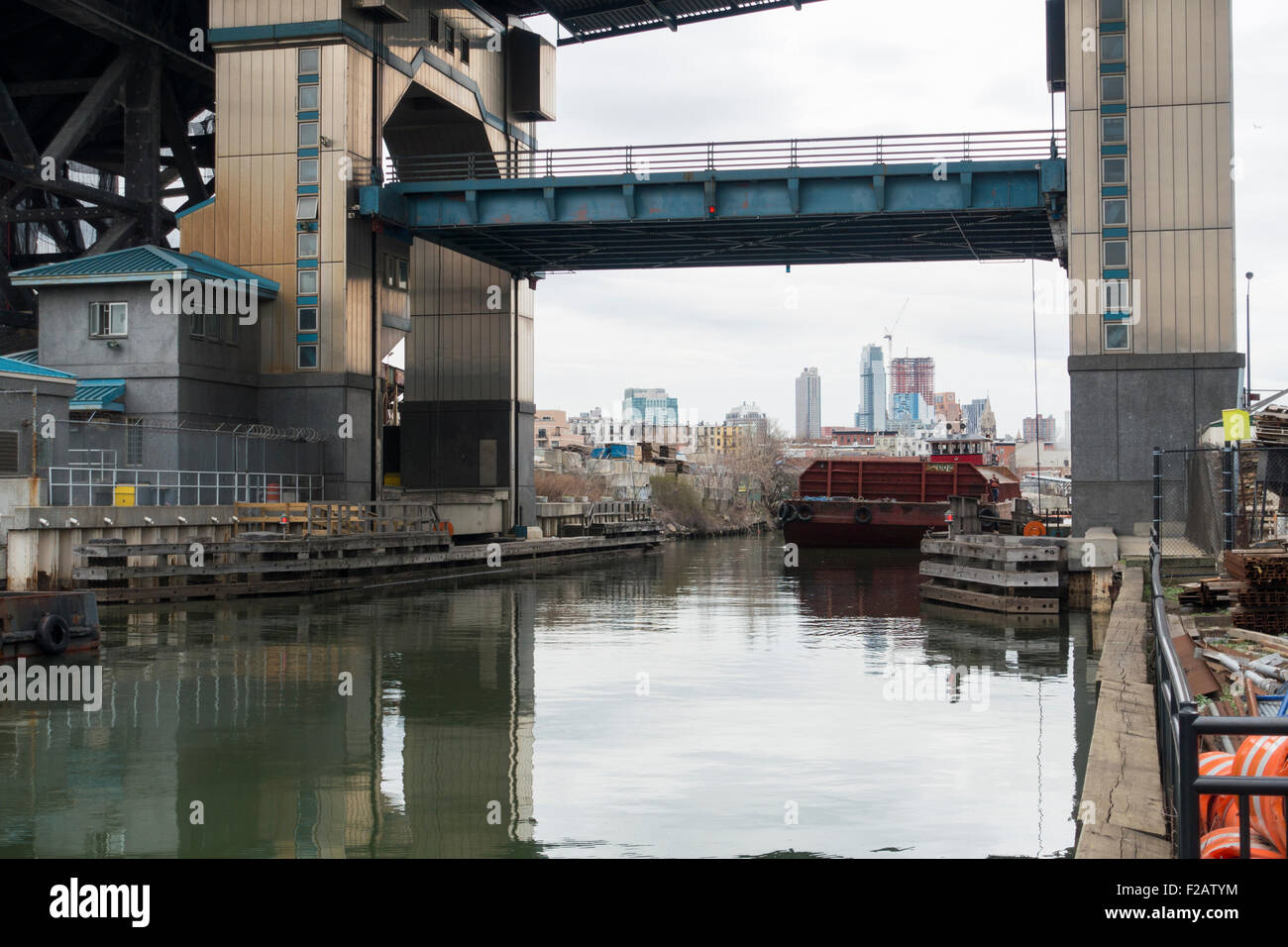 Gowanus Canal Brooklyn New York creek superfund Stock Photo - Alamy