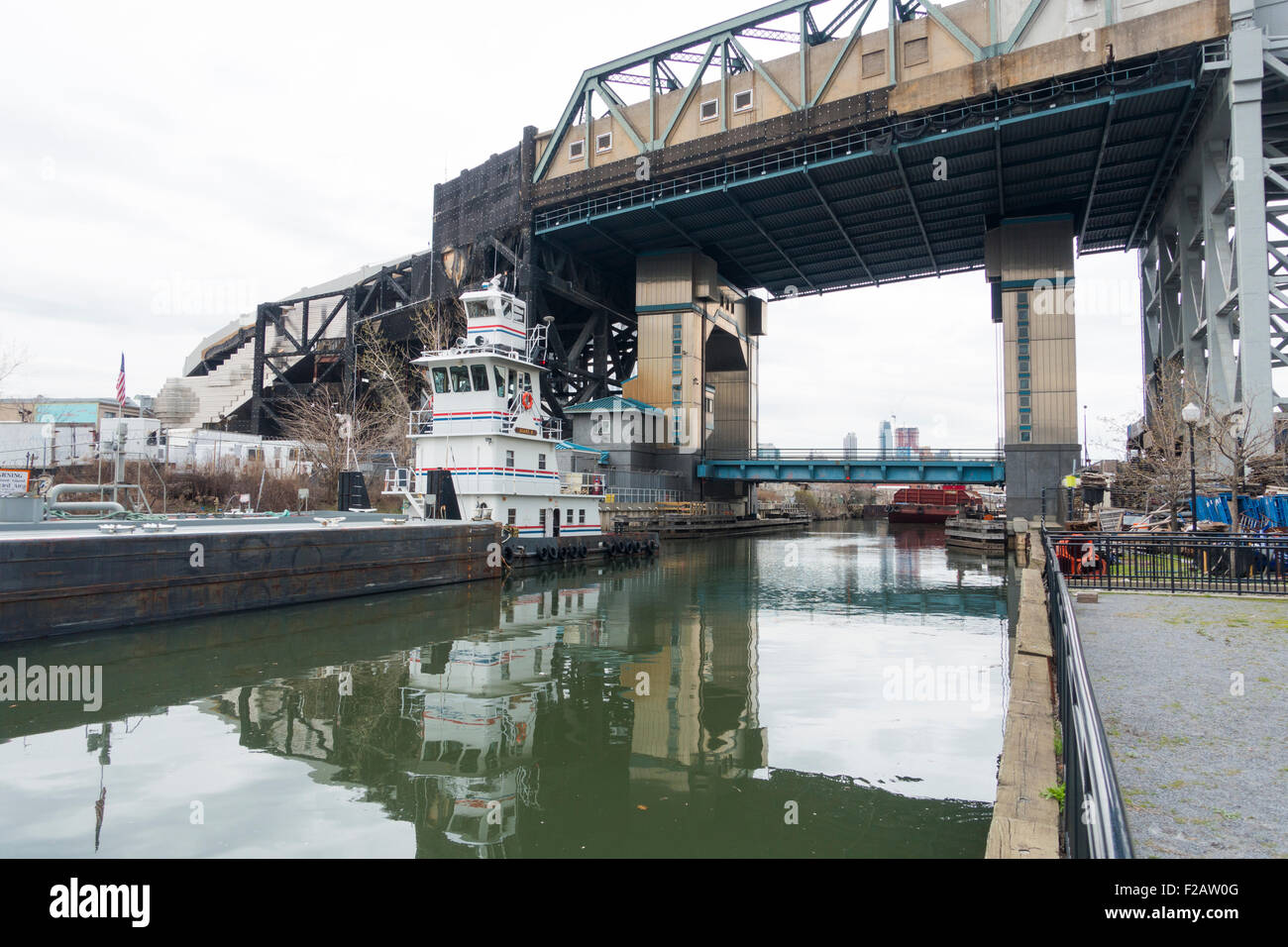 Gowanus Canal Brooklyn New York creek superfund Stock Photo - Alamy