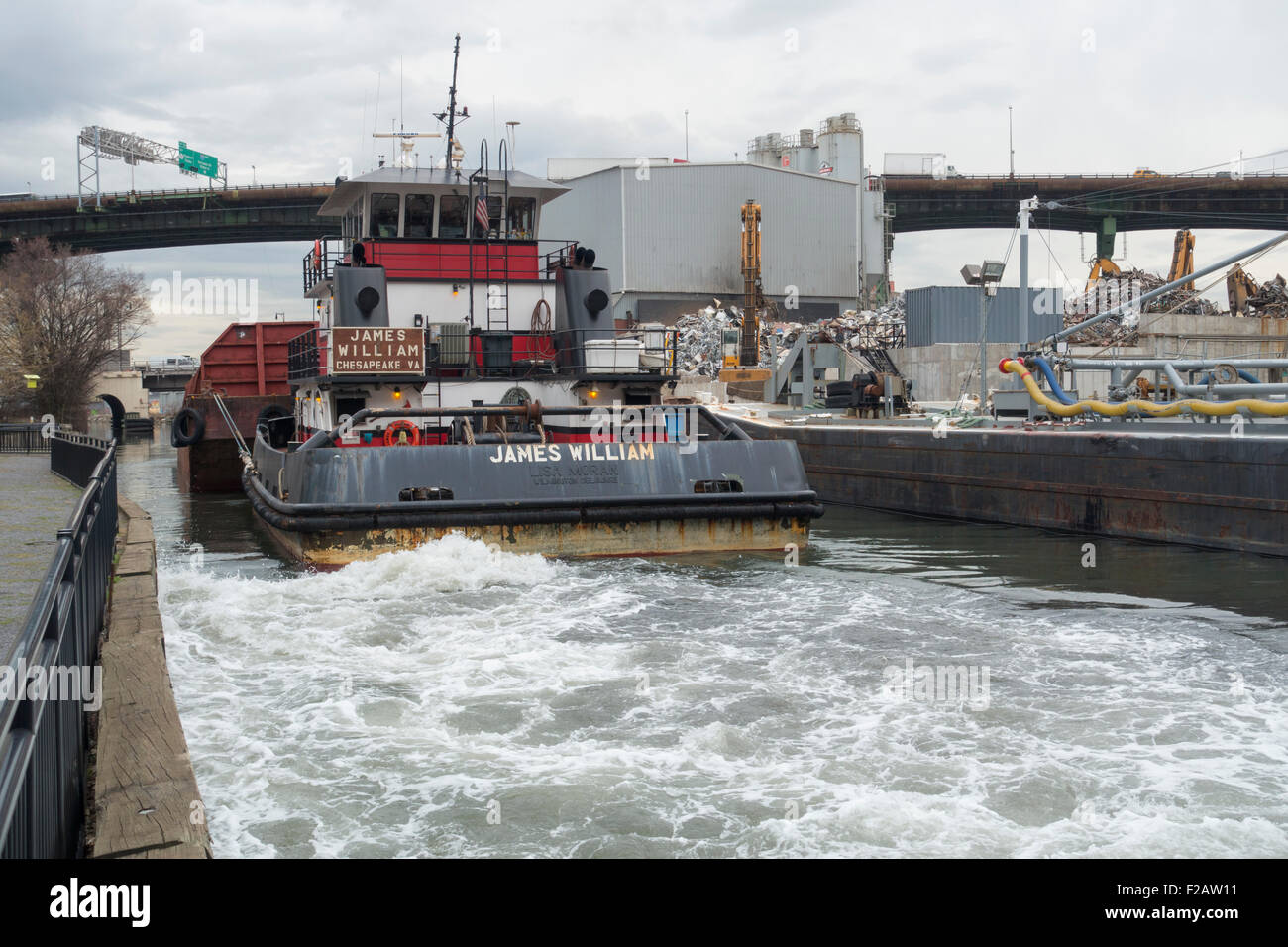 Gowanus Canal Brooklyn New York creek superfund Stock Photo - Alamy