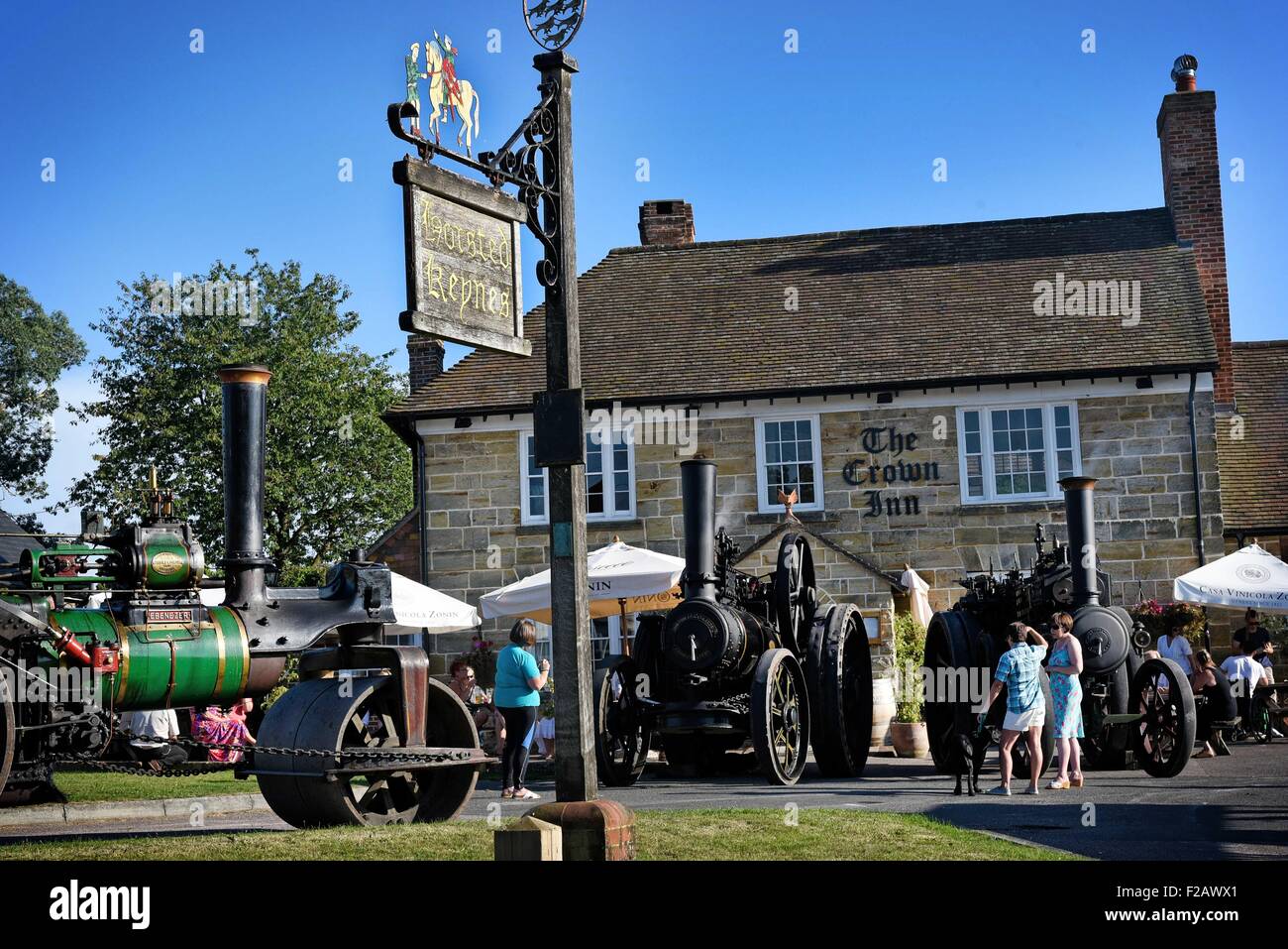 Horsted Keynes West Sussex UK Steam traction engine rally The Crown Inn ...