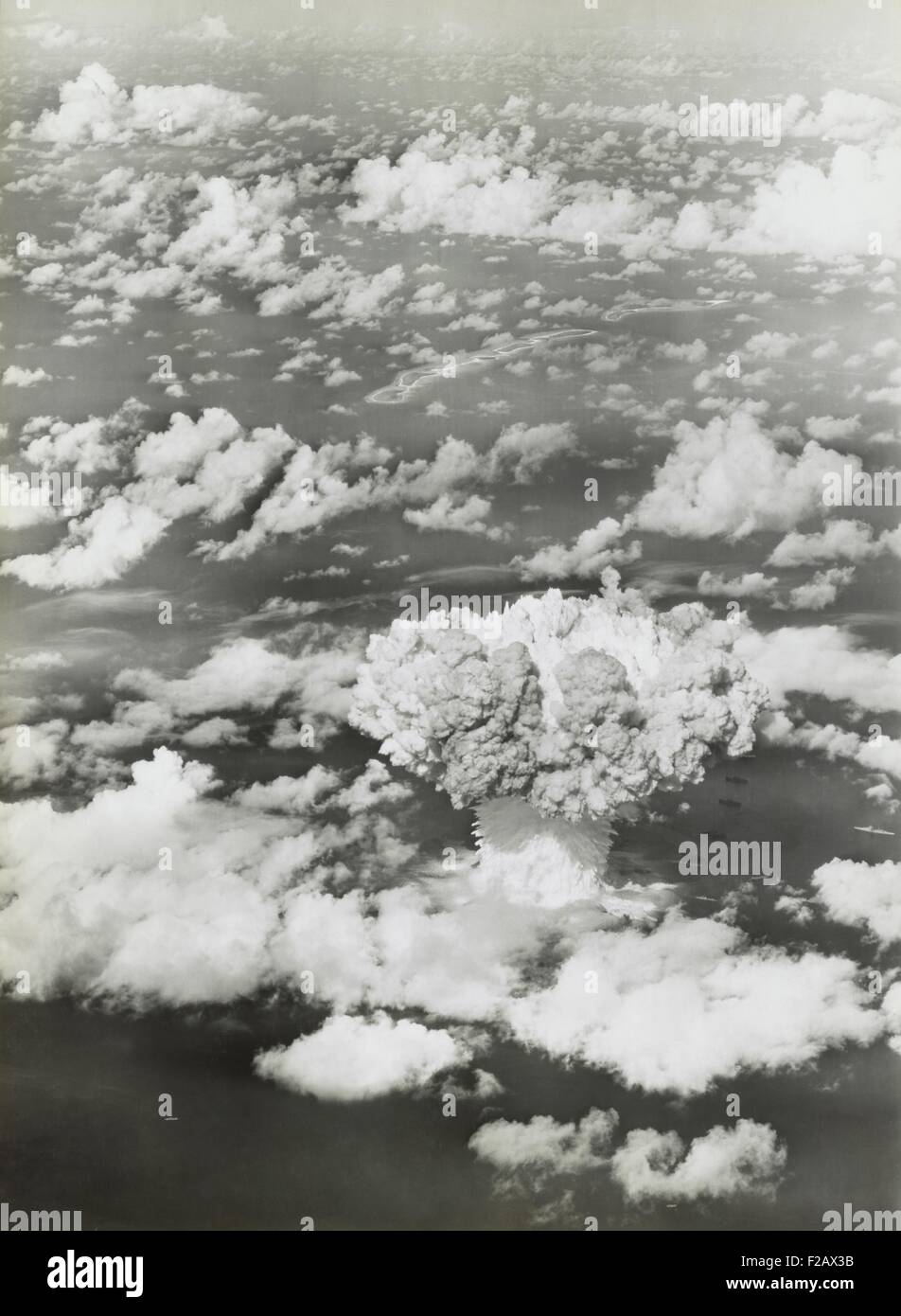 The BAKER test of Operation Crossroads, July 25, 1946. The fireball and ...