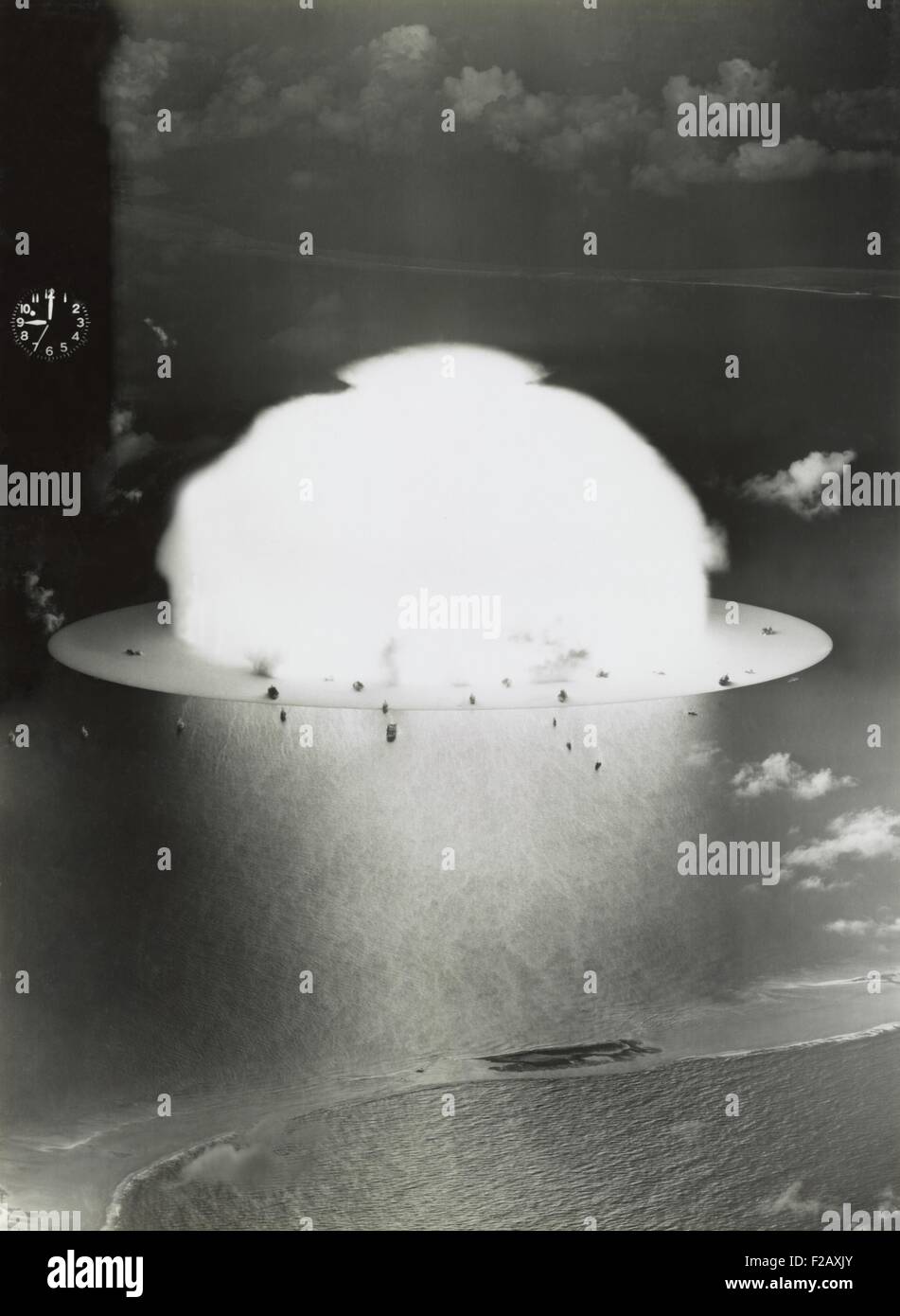 The BAKER test of Operation Crossroads was exploded underwater on July ...