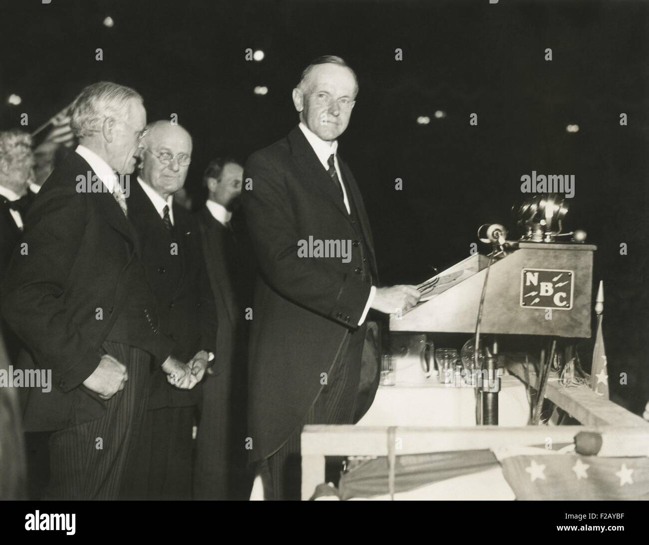 Calvin Coolidge spoke in support of Herbert Hoover, at Madison Square ...