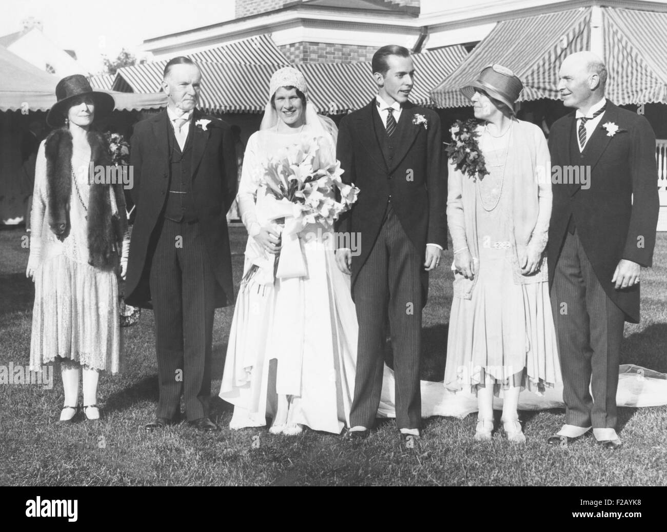 Florence Trumbull and John Coolidge wedding portrait, Sept. 28, 1929 ...