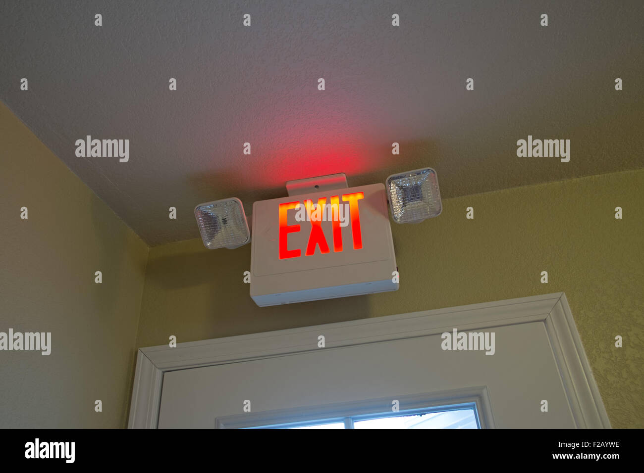 Emergency exit neon sign hi-res stock photography and images - Alamy