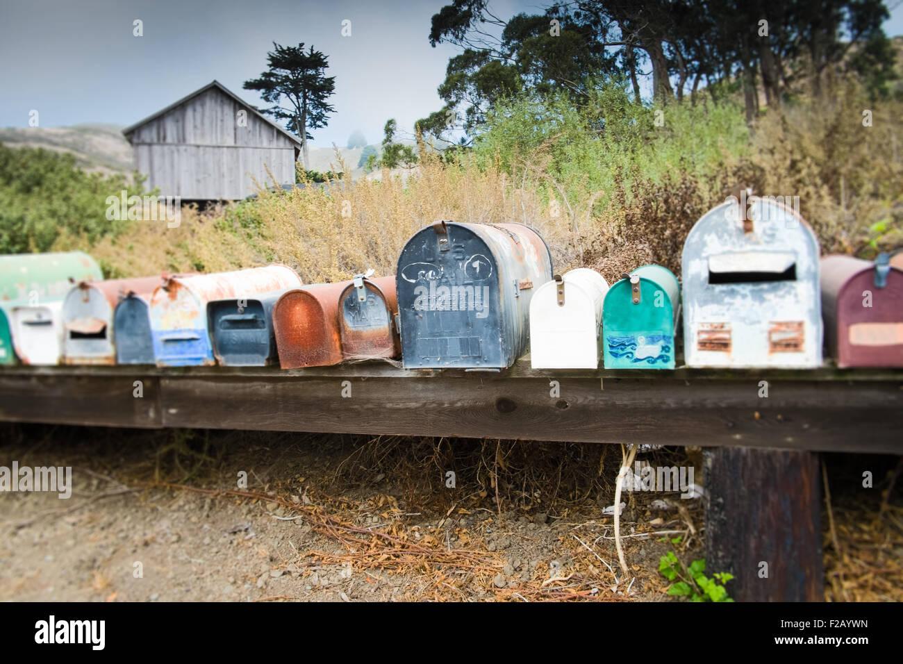 American post mail boxes hi-res stock photography and images - Alamy