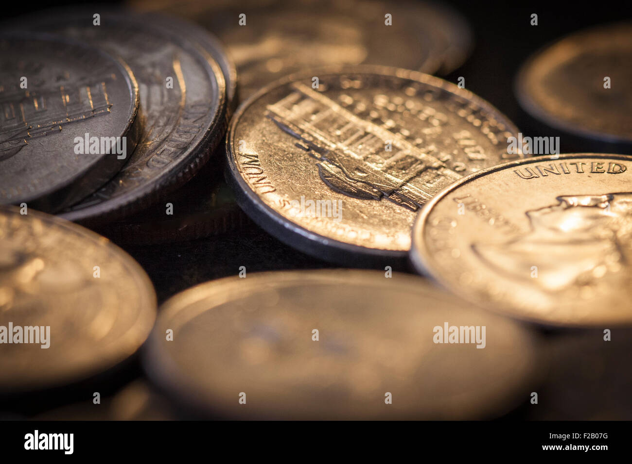 US coins closeup Stock Photo - Alamy