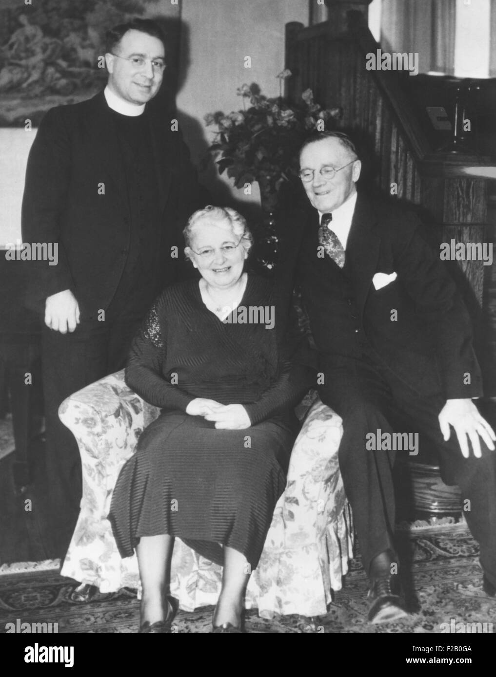 Father Charles Coughlin with his parents, Amelia and Thomas J. Coughlin ...