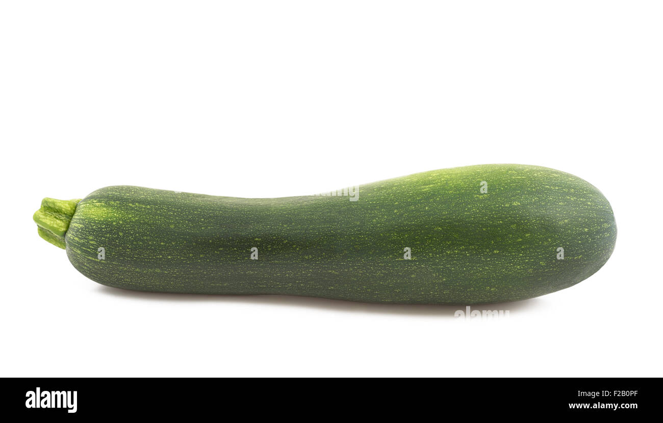Fresh green zucchini isolated on white background Stock Photo - Alamy