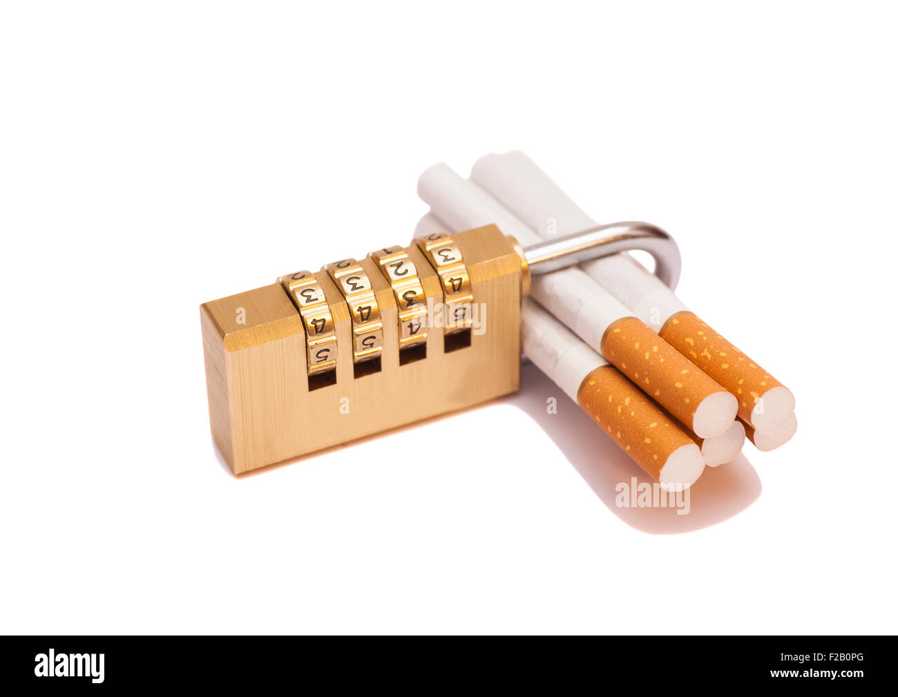 Locked cigarettes isolated on white Stock Photo - Alamy