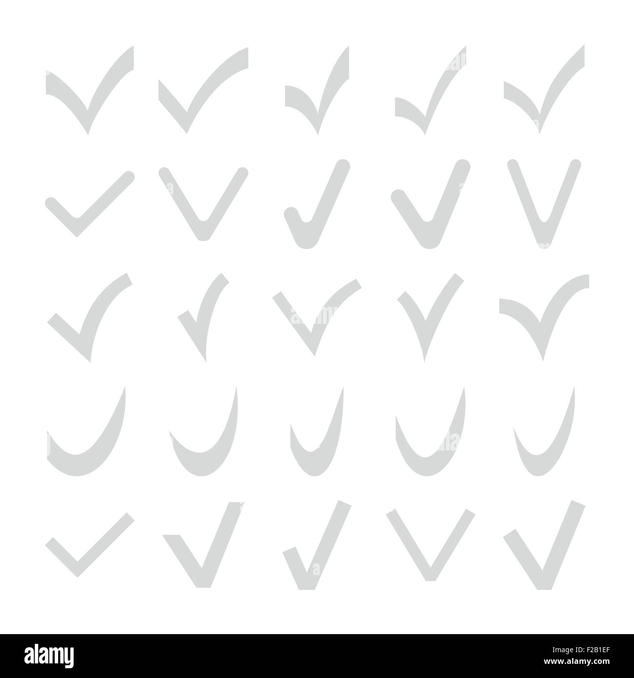 Set of Different Vector Check Marks Stock Vector Image & Art - Alamy