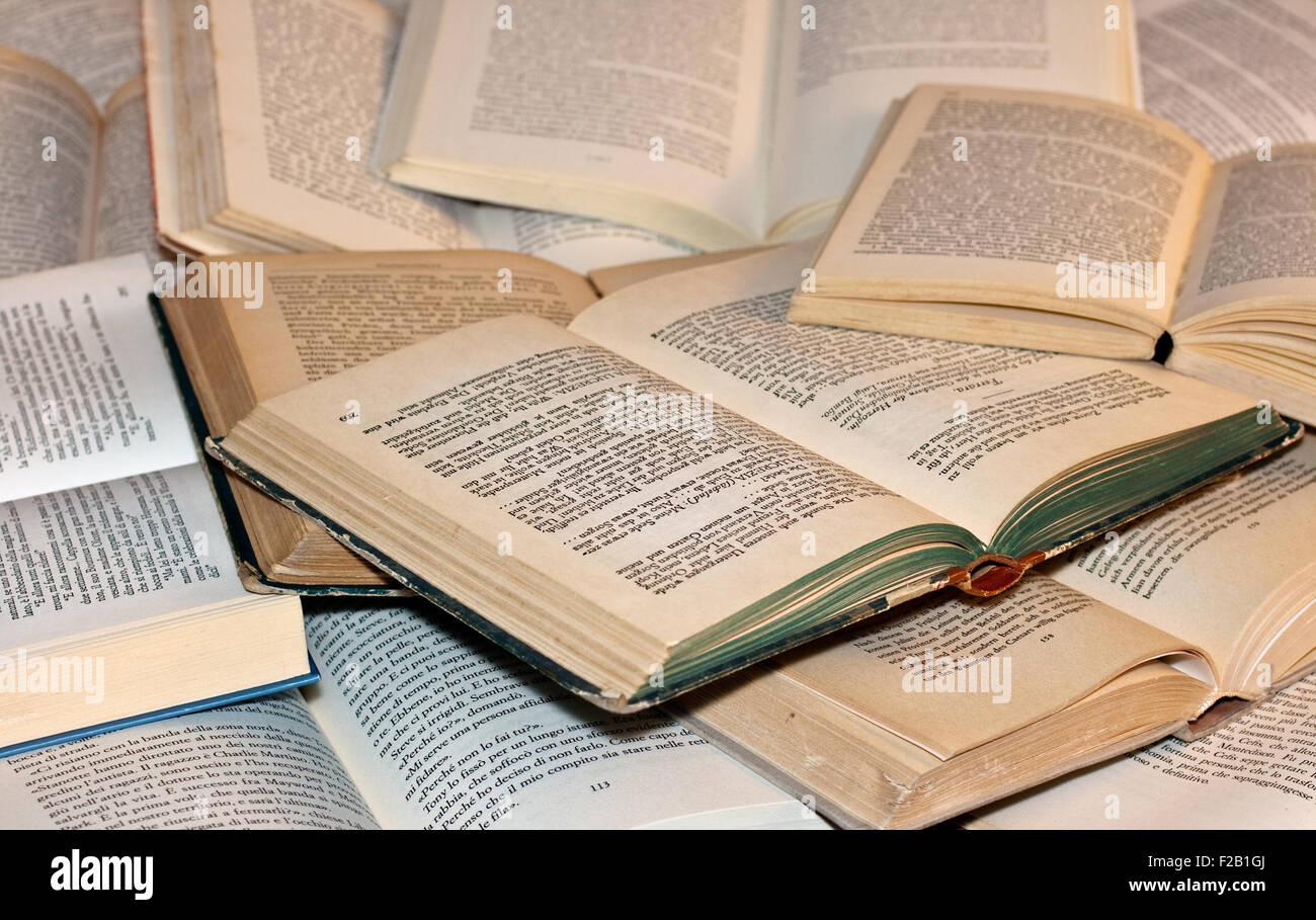 Open old books on hi-res stock photography and images - Alamy