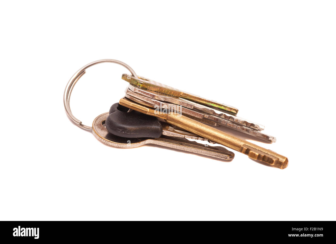 Many Keys isolated on white background Stock Photo - Alamy