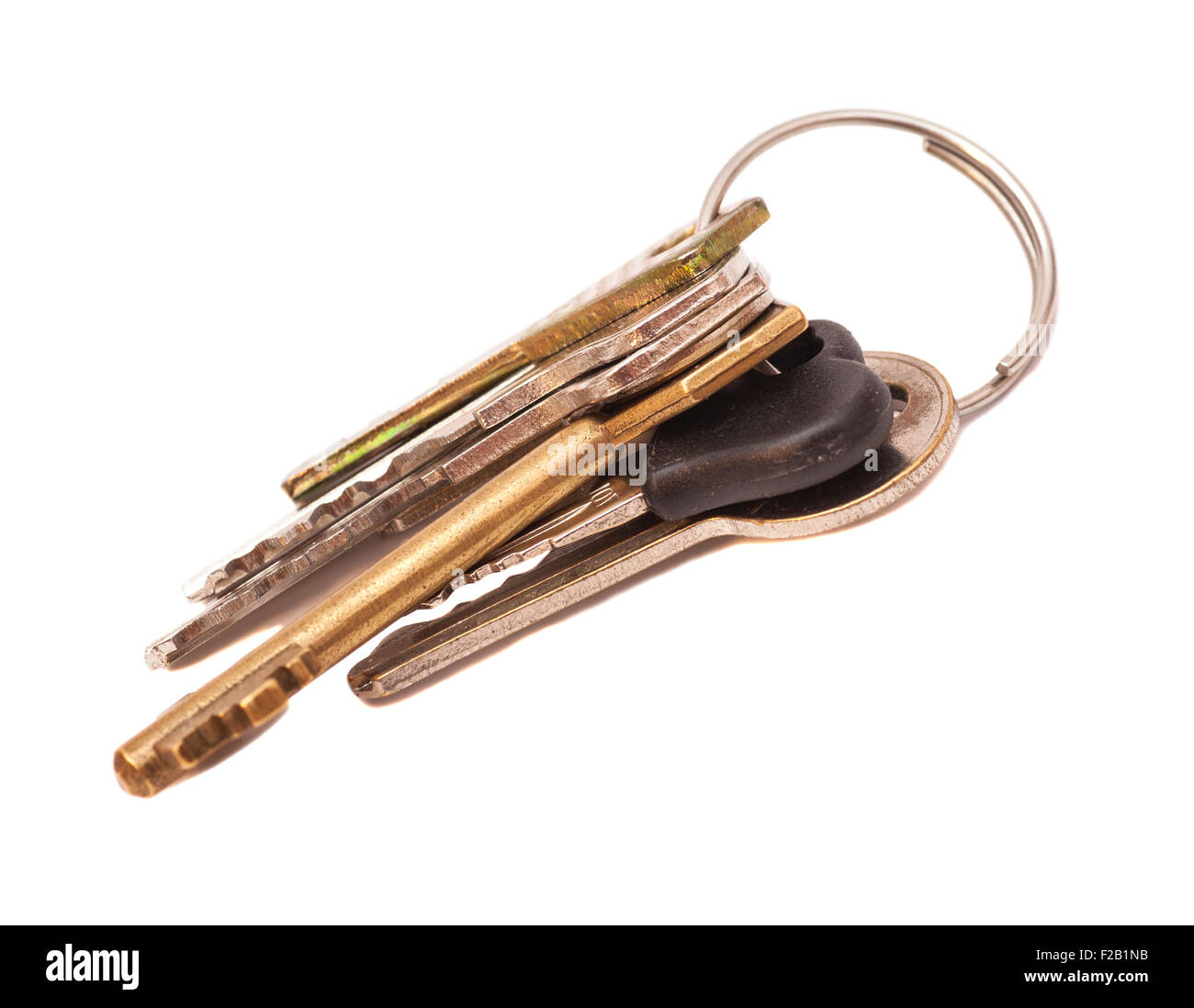 Many Keys isolated on white background Stock Photo - Alamy