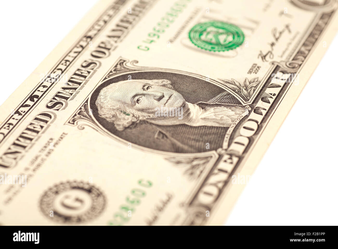 one dollar bill, isolated Stock Photo - Alamy