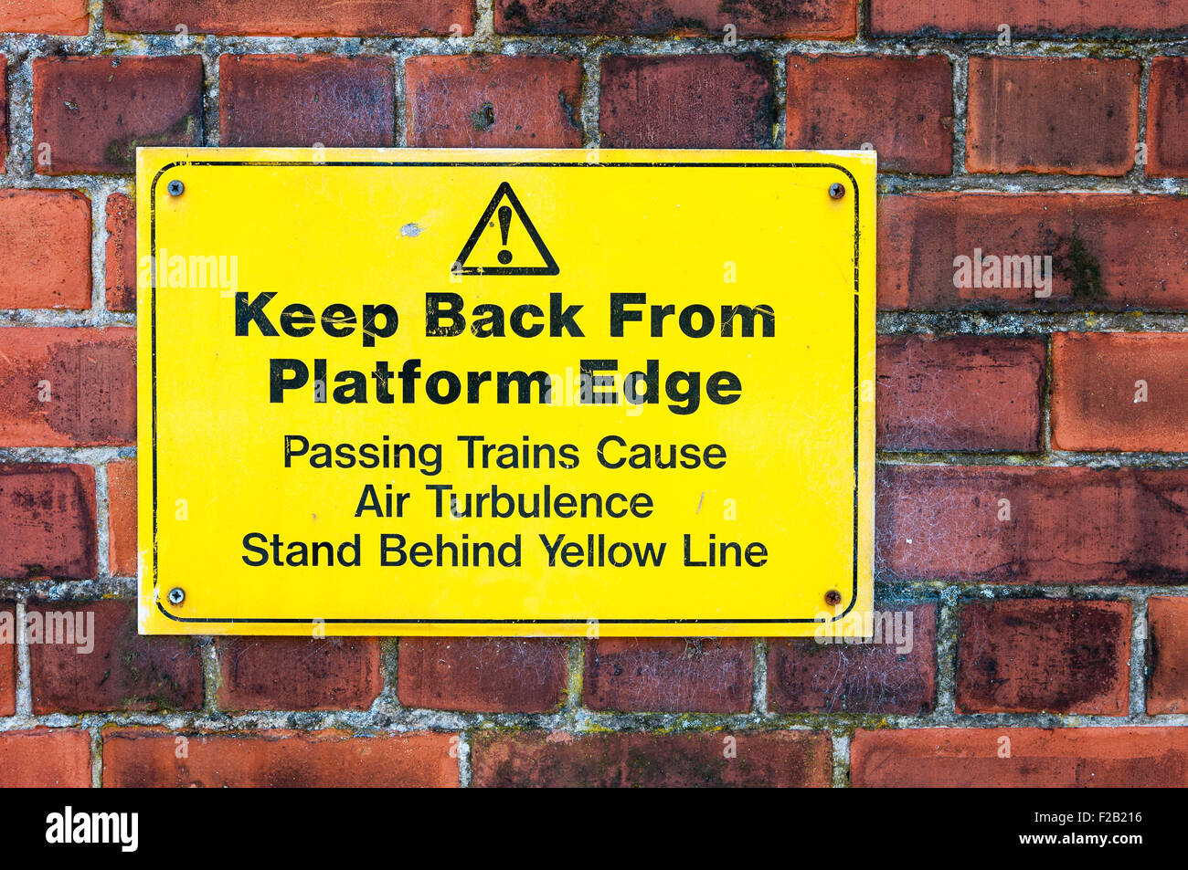 Platform warning sign hi-res stock photography and images - Alamy