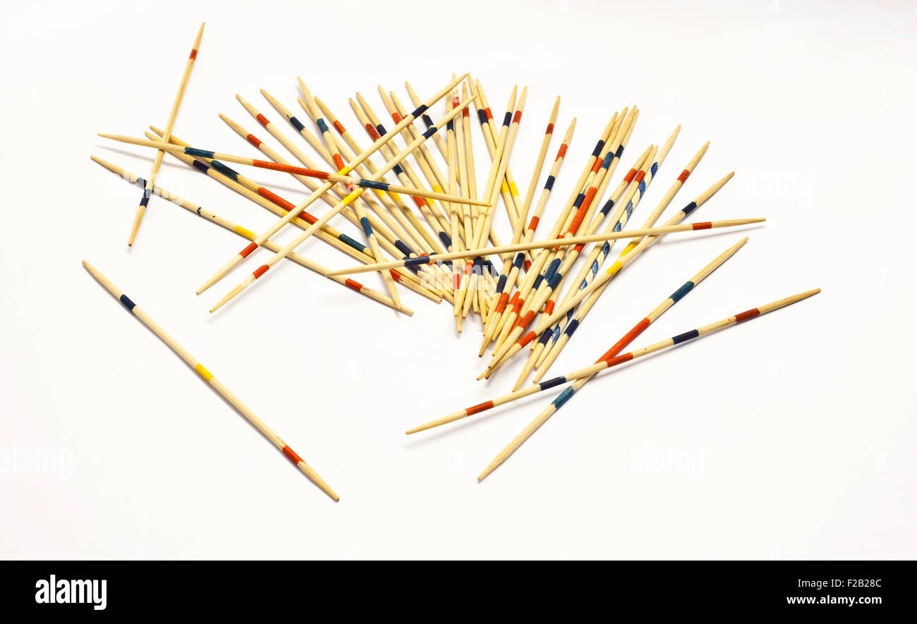 Mikado game on a white background Stock Photo - Alamy