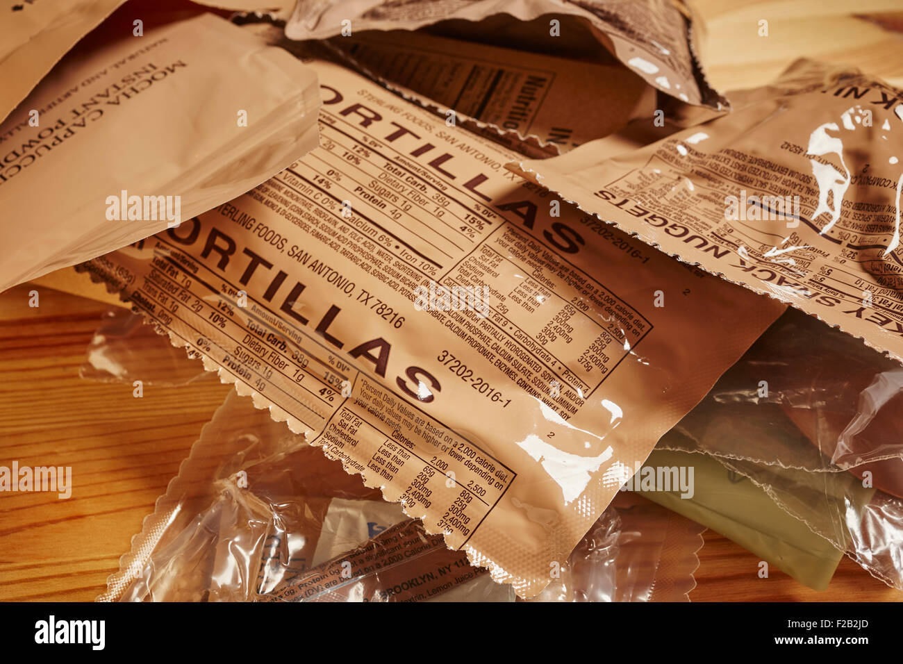 A United States Govenment issued complete meal called an "MRE." They ...