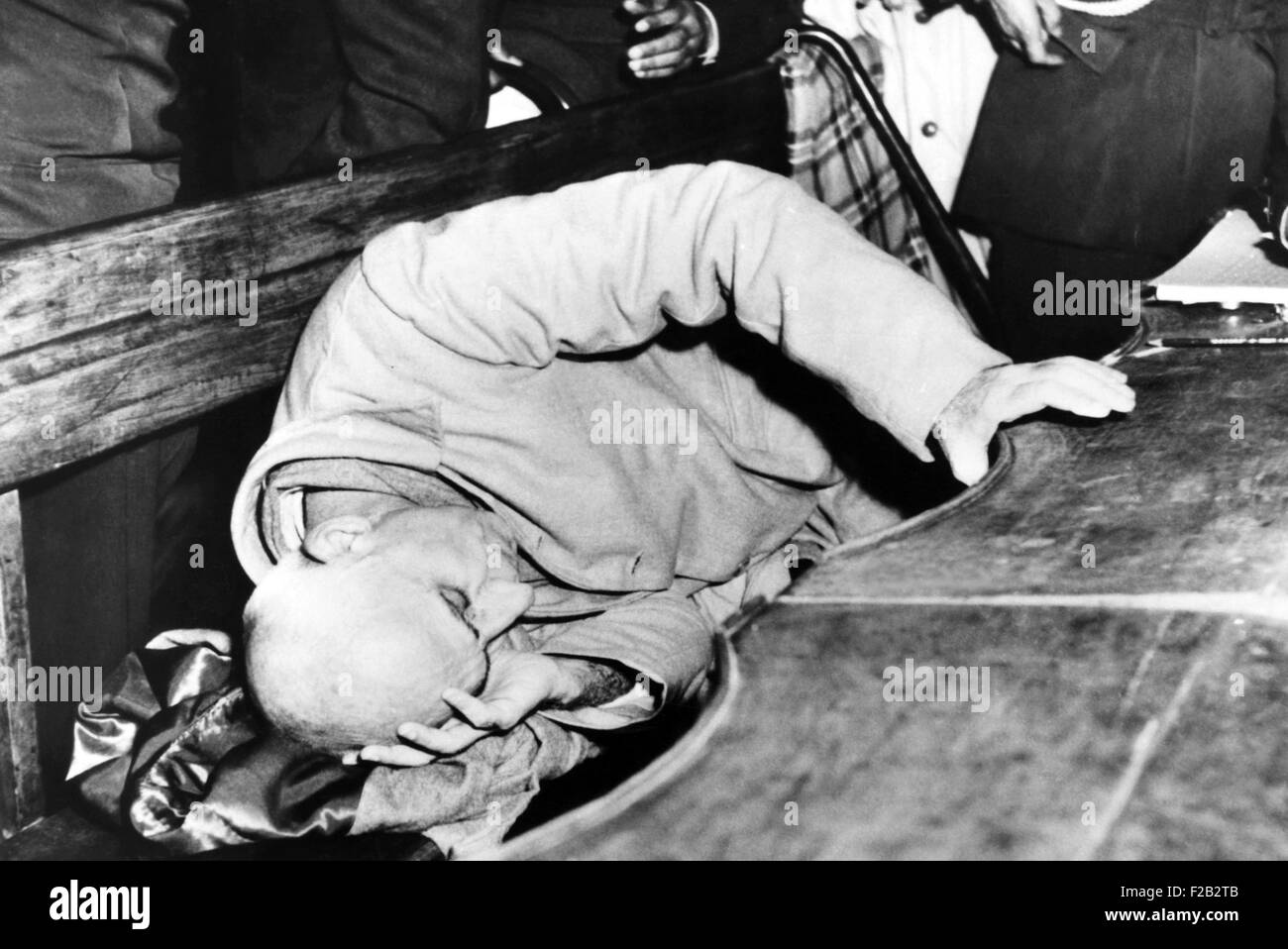 Ousted Iranian Premier Mohammed Mossadegh on trial for treason. Nov. 14 ...