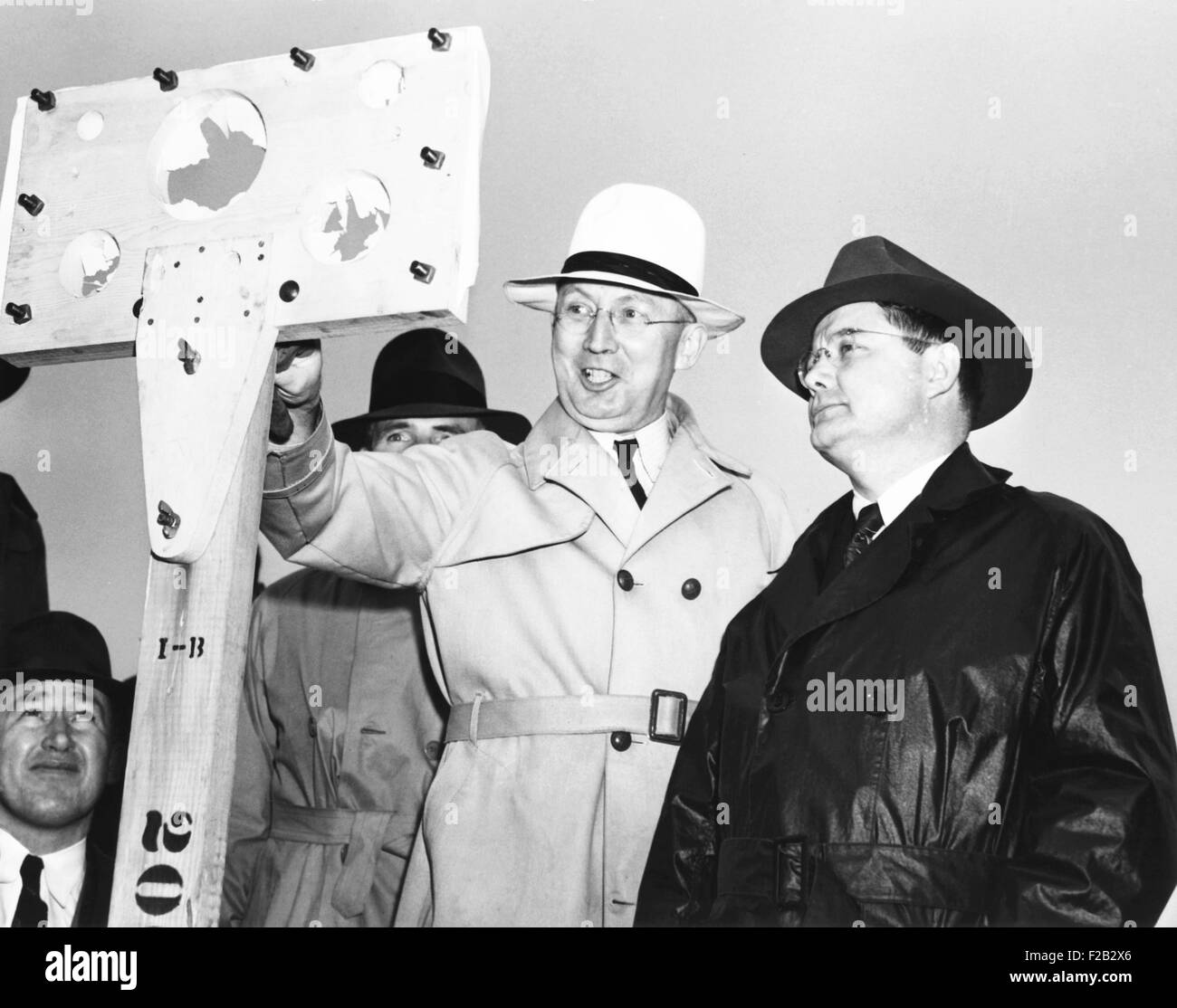 Sen. Chan Gurney (center), and Col. K.F. Adamson (right) after 'GLMITE ...