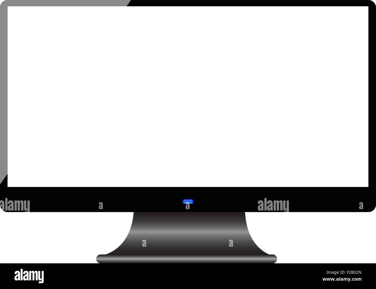 Blank computer screen on white background Stock Vector Image & Art - Alamy