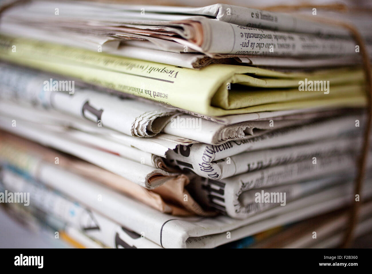 Close up of Packed newspaper Stock Photo - Alamy