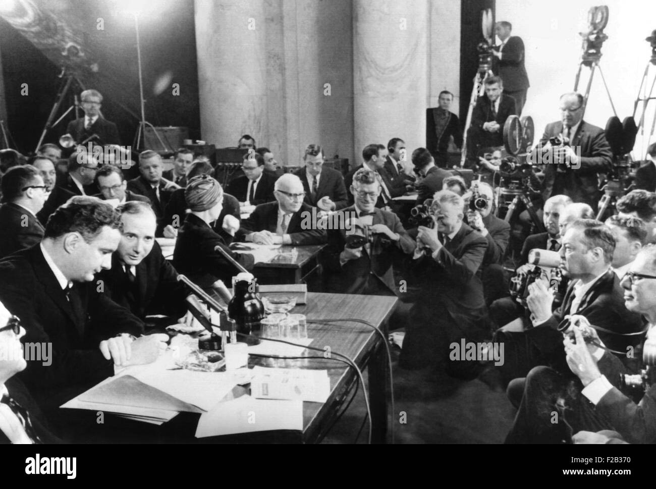 Former Senate aide Bobby Baker (2nd from left) before the Senate Rules ...
