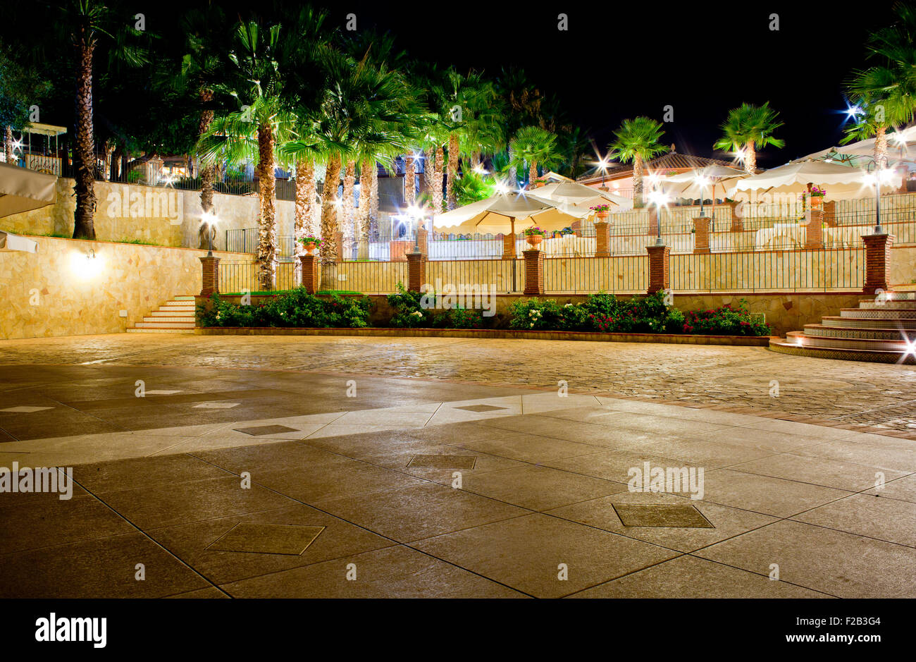 View of an outdoor restaurant Stock Photo - Alamy