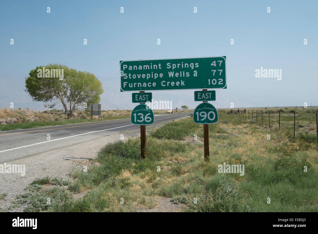 Death valley road sign hi-res stock photography and images - Alamy